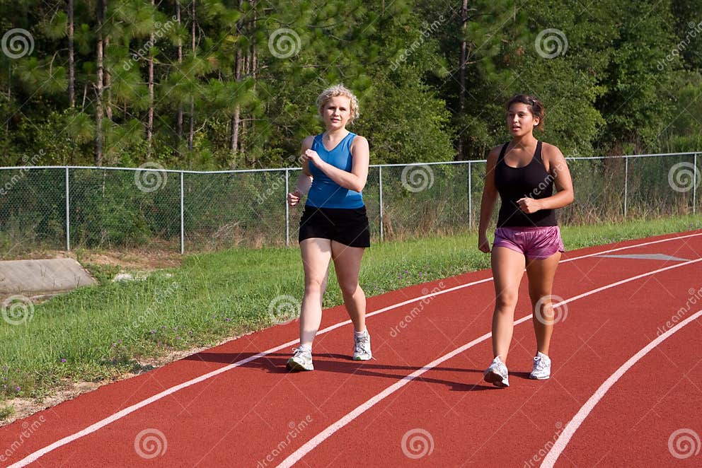 Track Power Walking stock image. Image of exercise, girls - 10291813