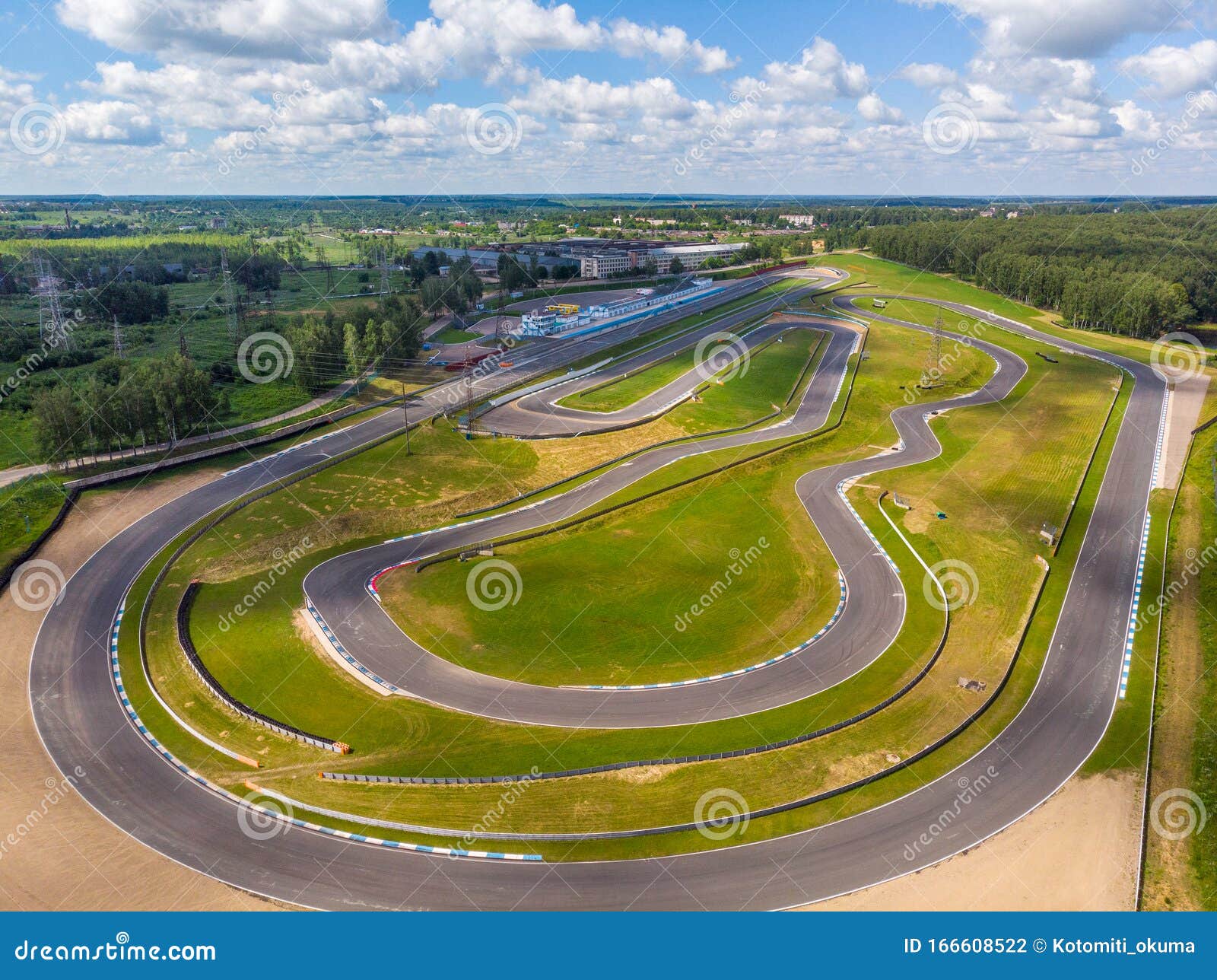 Track for Racing on Cars, Top View Stock Photo - Image of road, racer ...