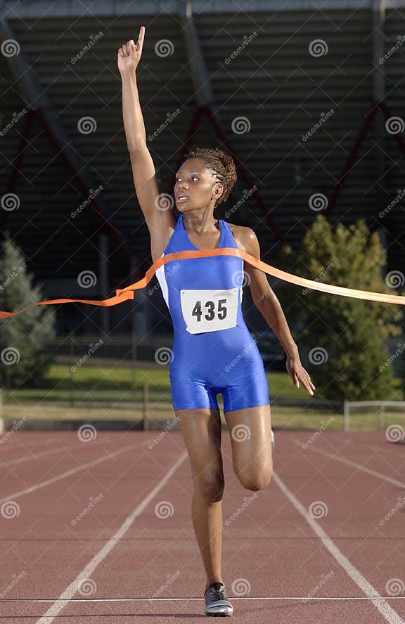 Track Runner stock photo. Image of line, vertical, stretch - 6834702