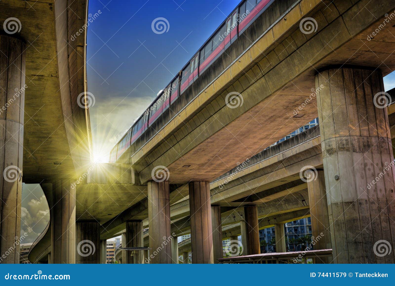Singapore Mass Rapid Transit MRT Train Travel Stock Photo ...
