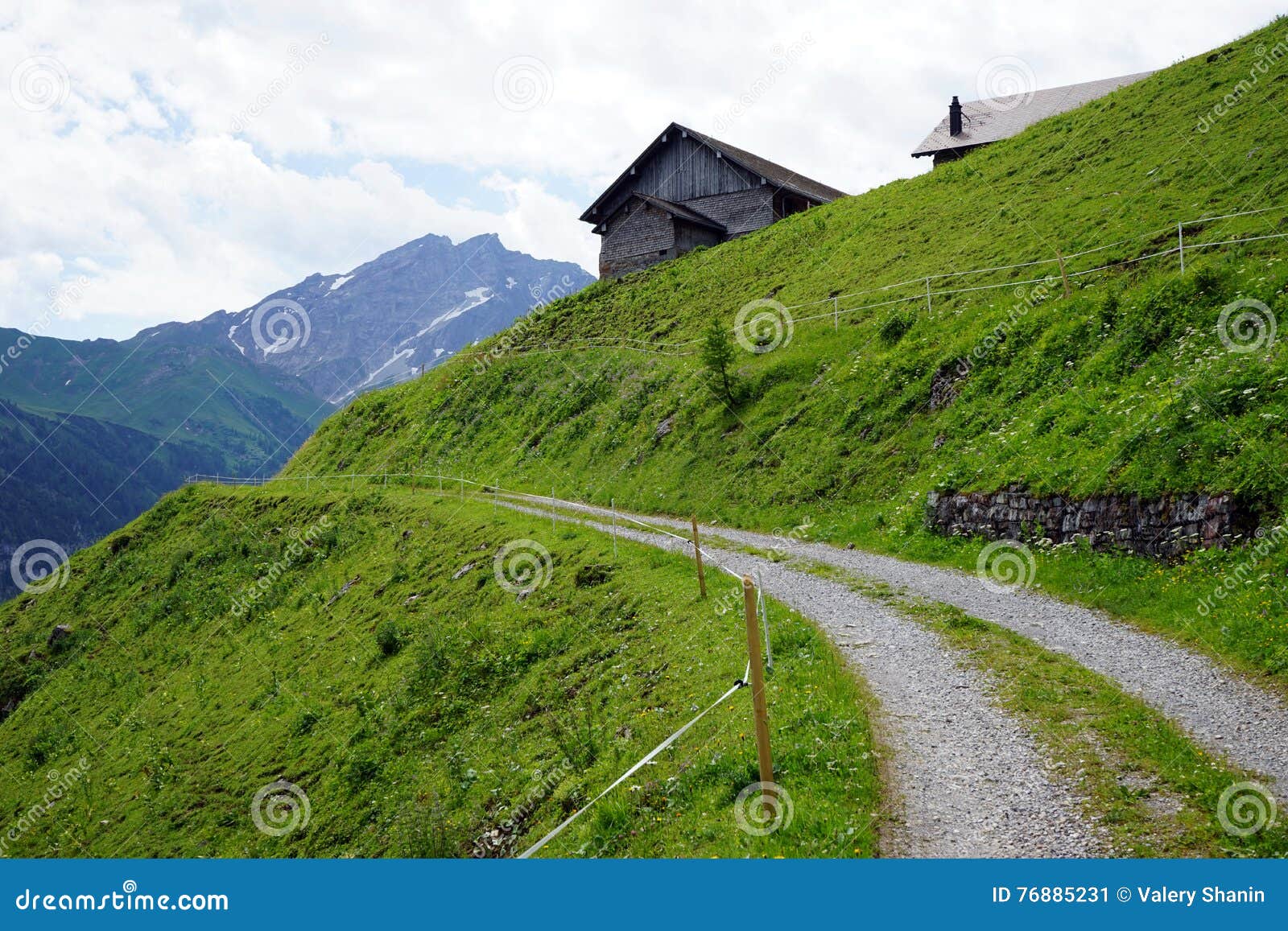Track on the slope stock image. Image of grass, track - 76885231