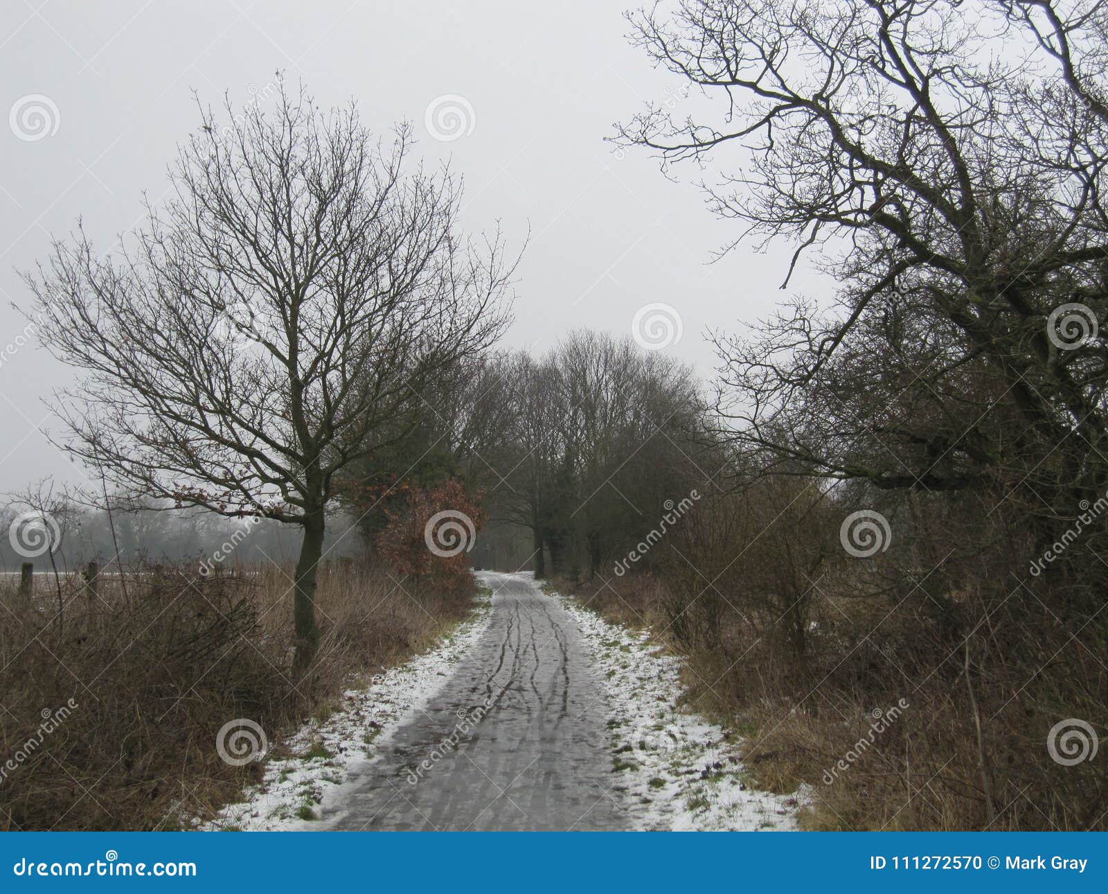 Straight Cold Track stock photo. Image of cold, snow - 111272570