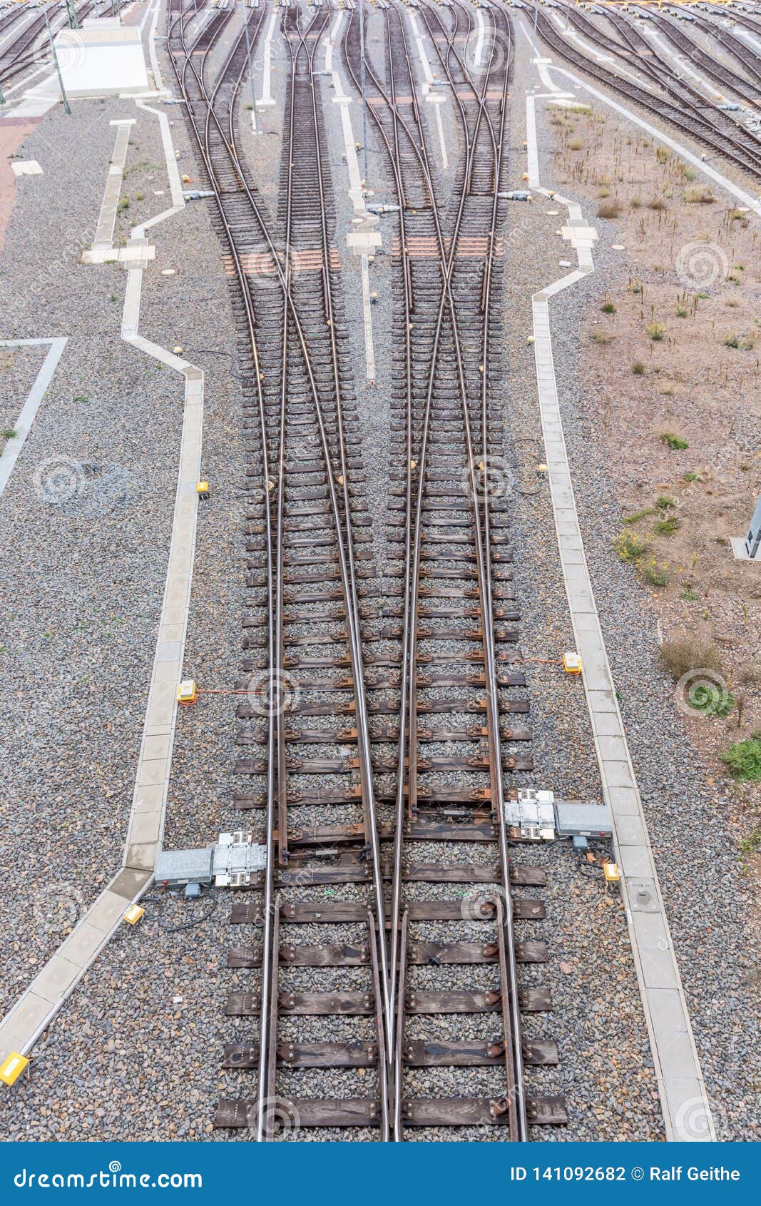 A Track Splits Up in Many Different Ways Stock Photo - Image of rough ...