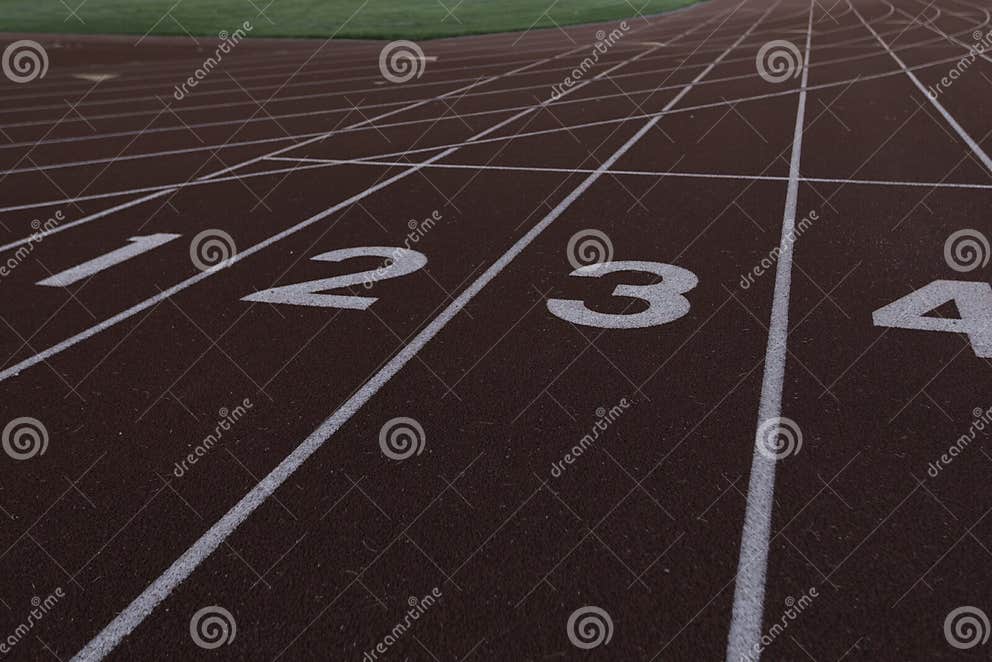 Track Starting Line stock photo. Image of athletic, sports - 98170196