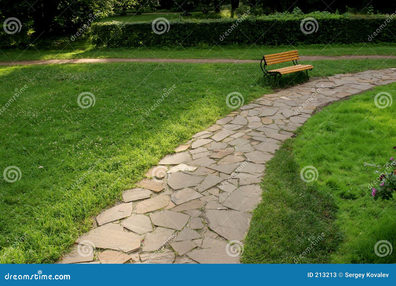 Track from a stone in park stock image. Image of park, track - 213213