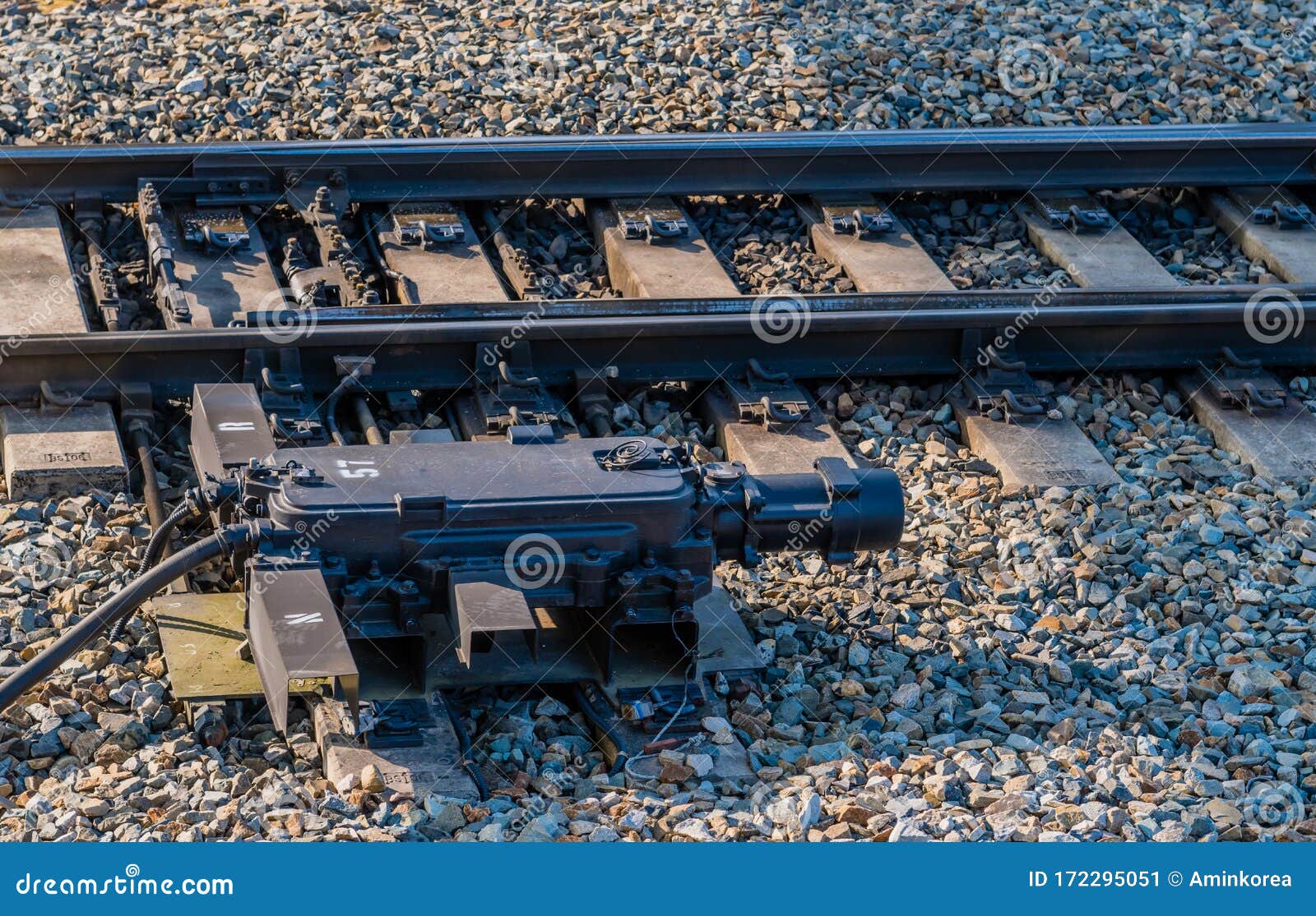 Track switch machine stock image. Image of journey, junction - 172295051