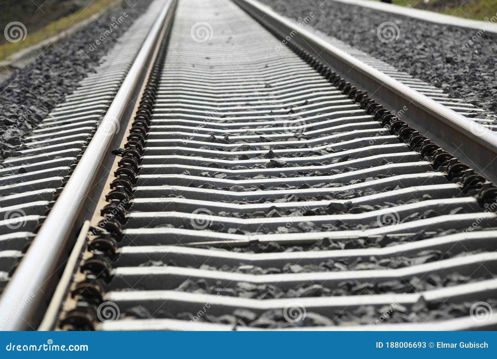 Track System on Concrete Sleepers Stock Image - Image of track ...
