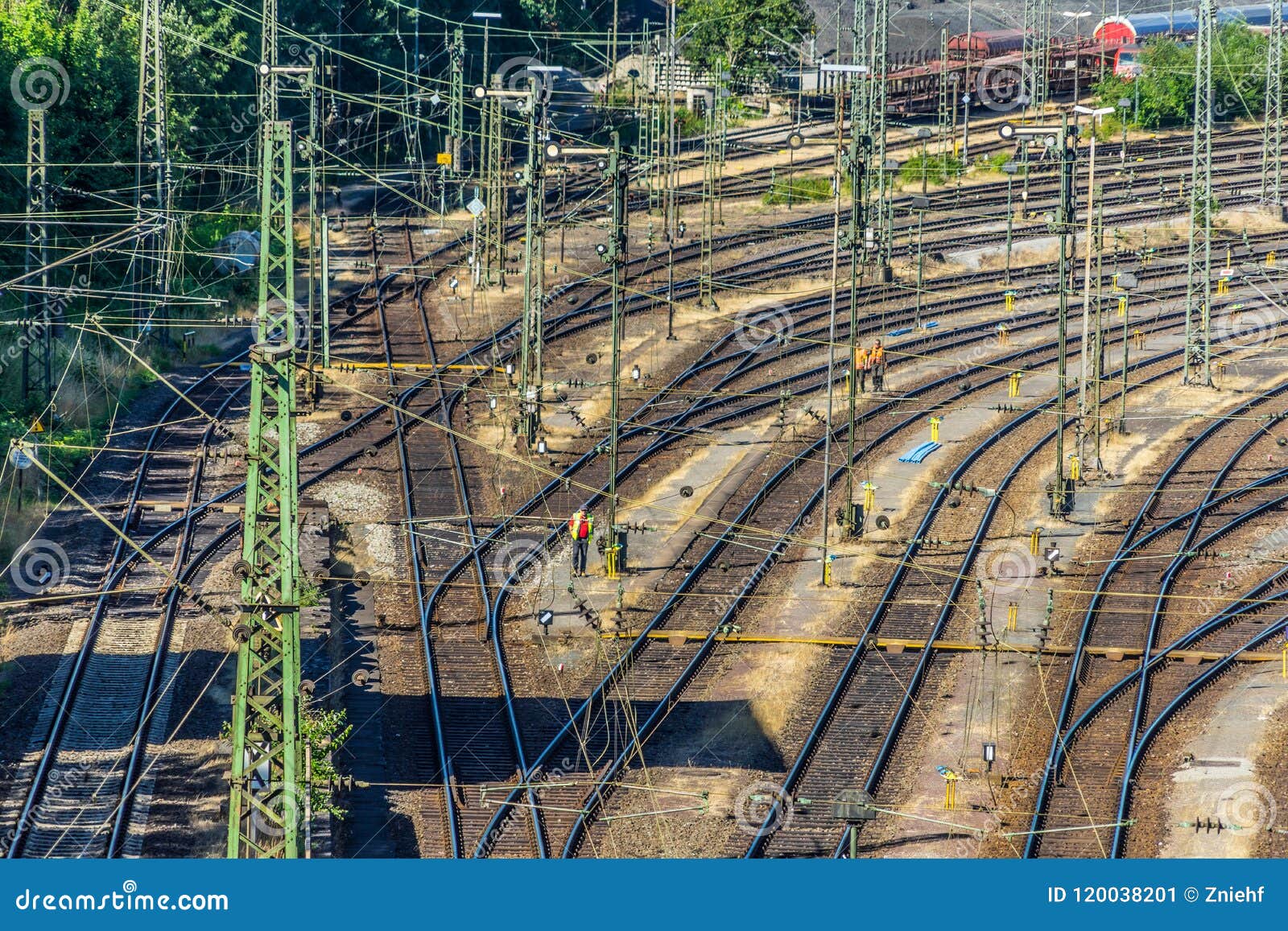 The Large Switchyard In A Power Plant And The Sky Background. Royalty ...