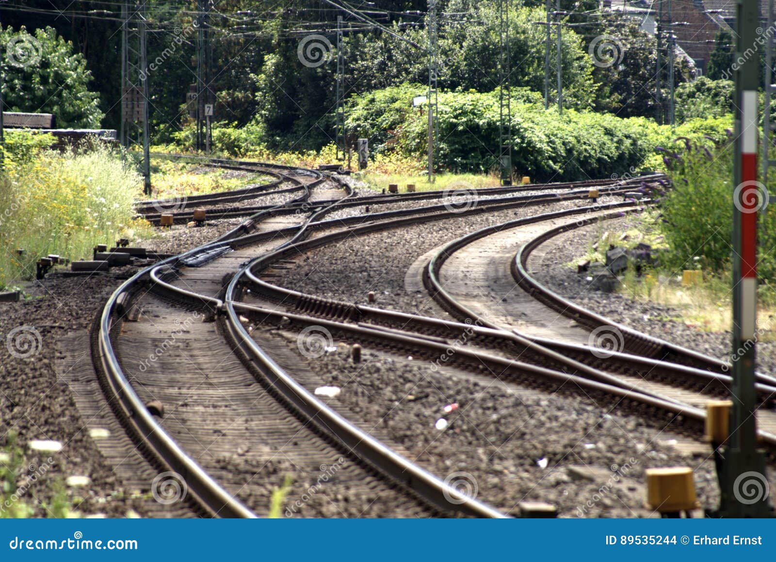 Track Systems With Overhead Lines Stock Photography | CartoonDealer.com ...