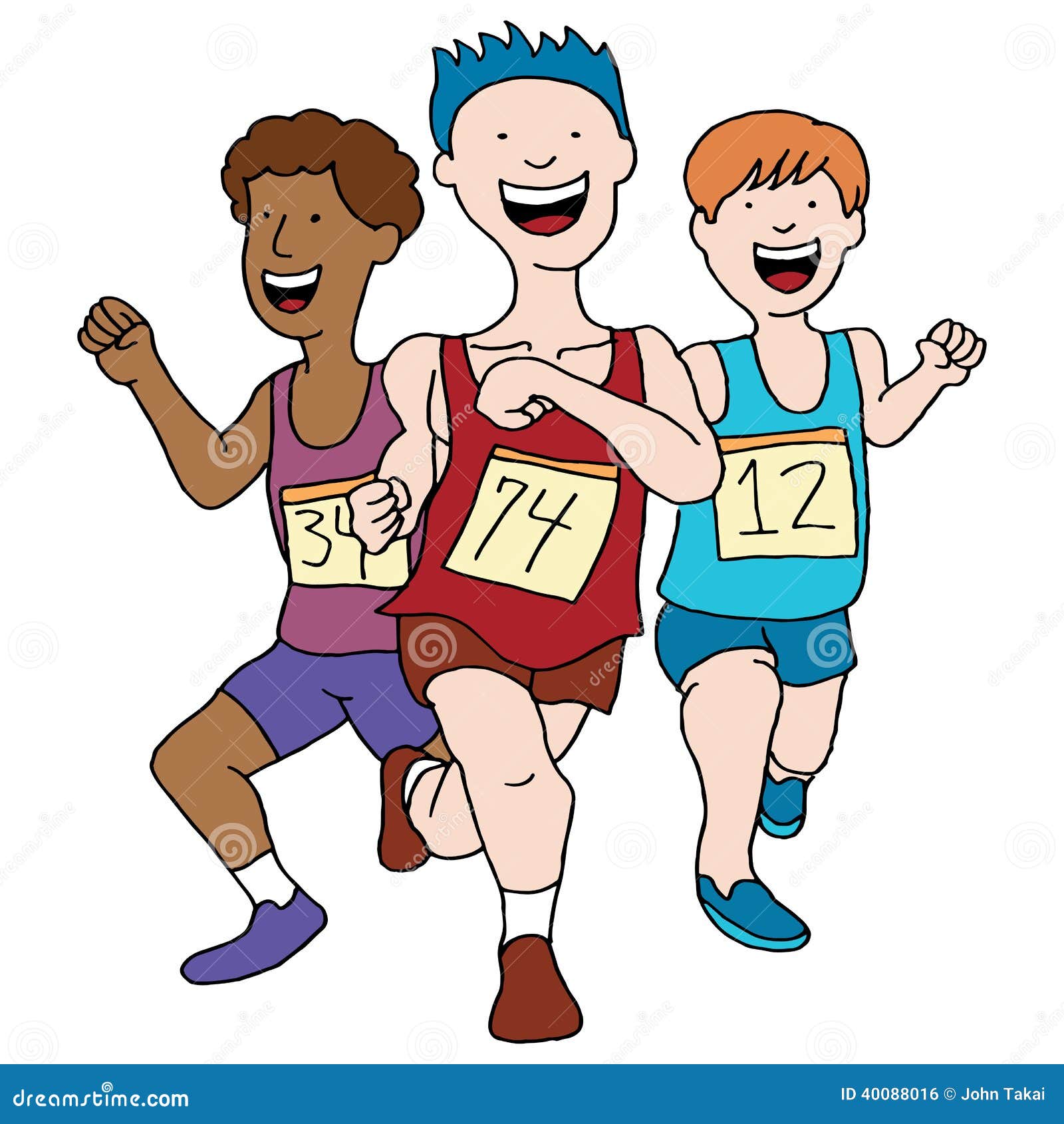 Track Team Men stock vector. Illustration of numbers - 40088016