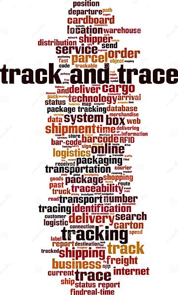 Track and trace word cloud stock vector. Illustration of database ...