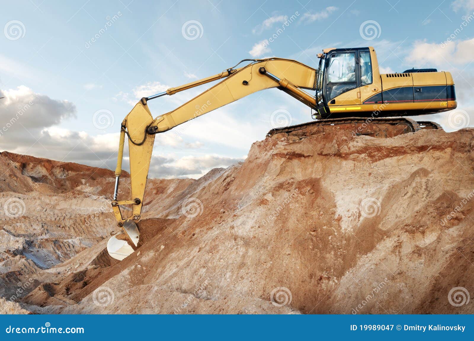 Track-type Loader Excavator at Stock Image - Image of machinery ...