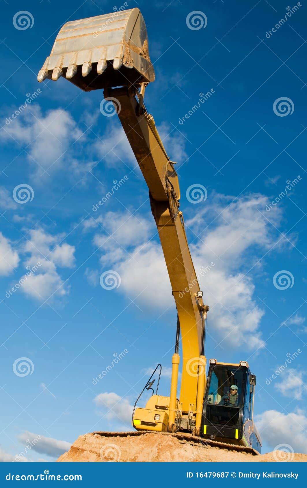 Track-type Loader Excavator at Sand Stock Image - Image of quarry ...