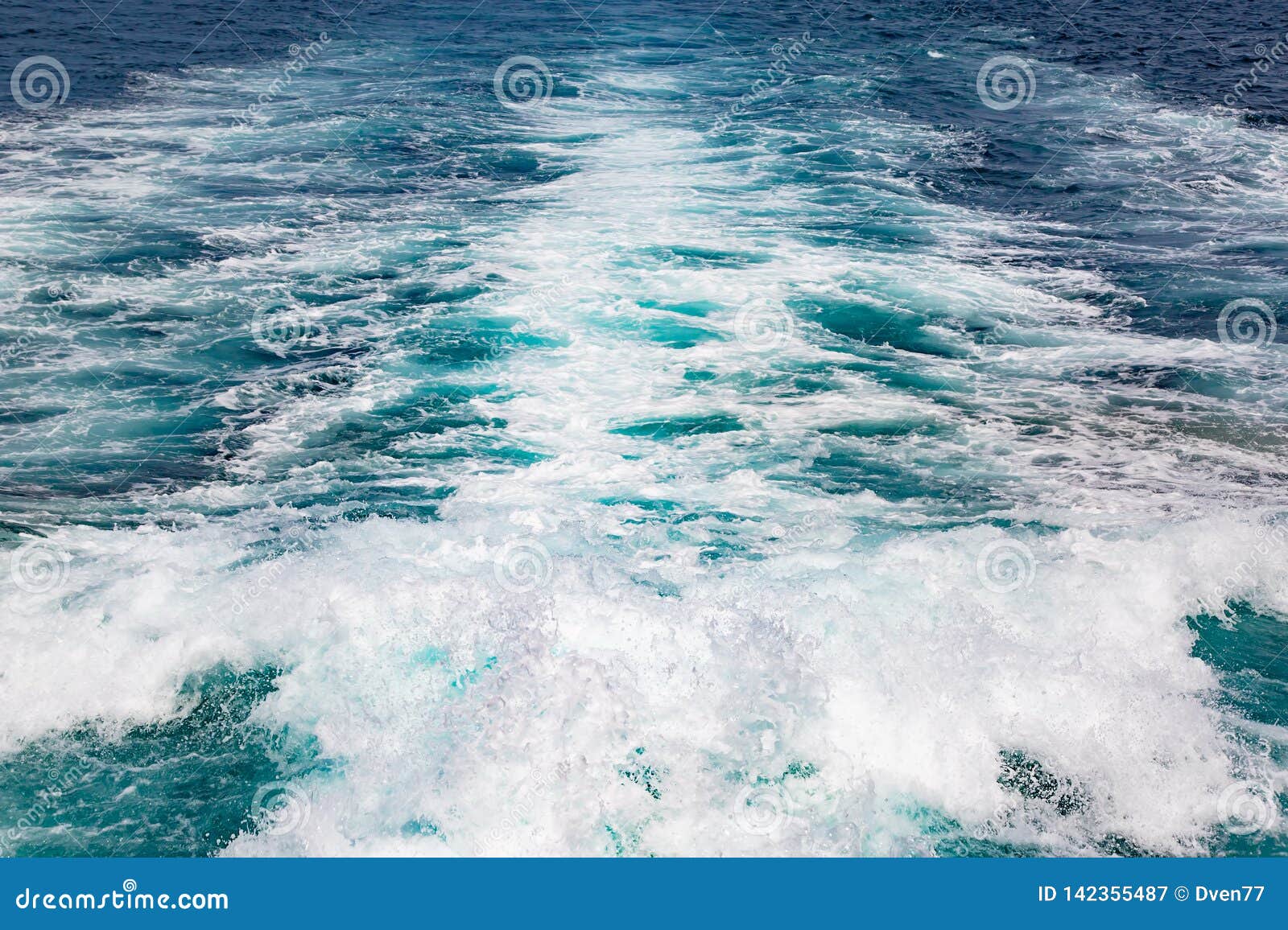 Track on the Water from the Motor of the Boat. Texture, Splashes and ...