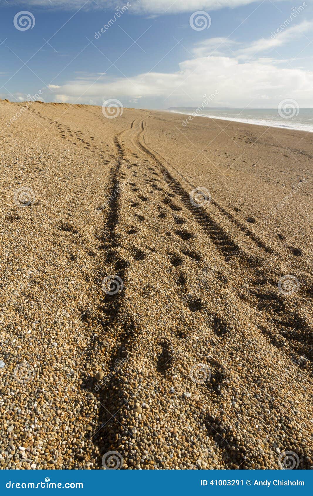 Track, Wheel Ruts on the Chesil Beach. Stock Image - Image of europe ...