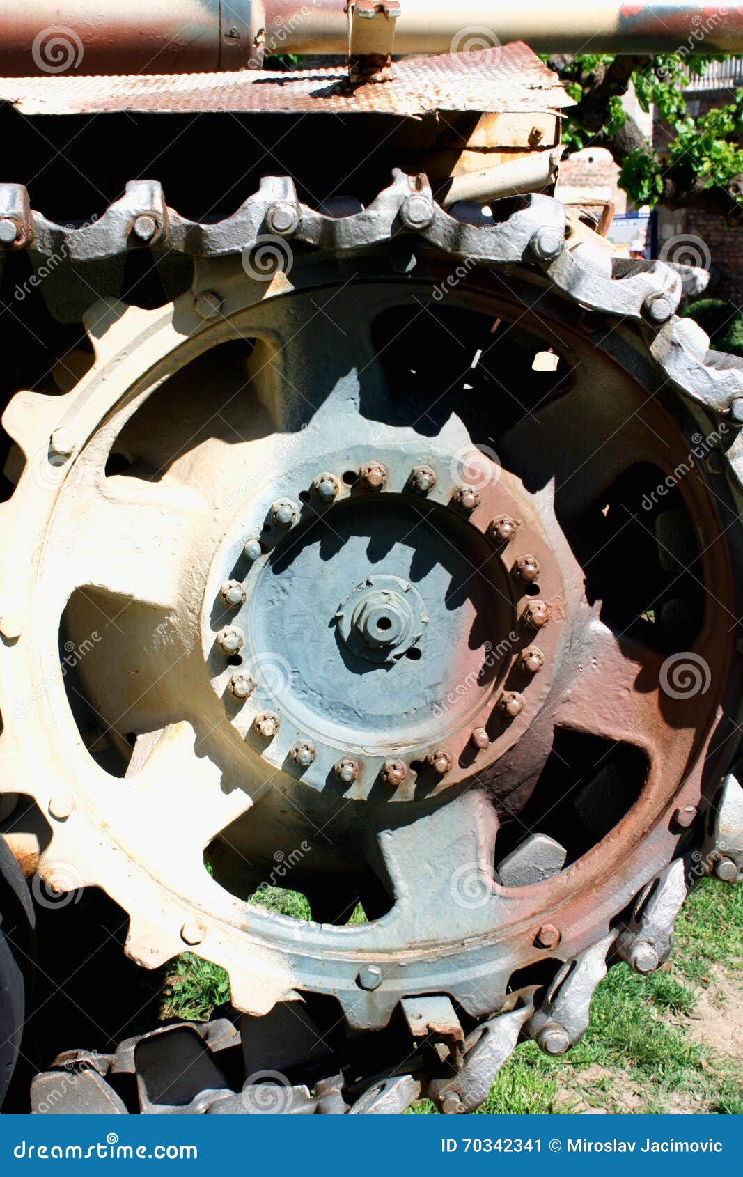 Track and Wheels of the Tank Stock Image - Image of machine, horizontal ...