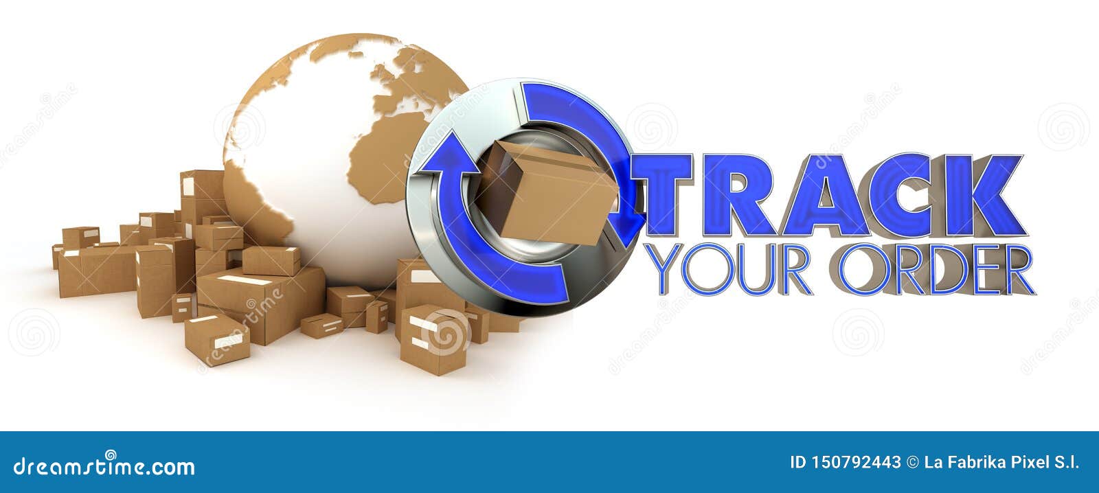 Track your order worldwide stock illustration. Illustration of concept ...