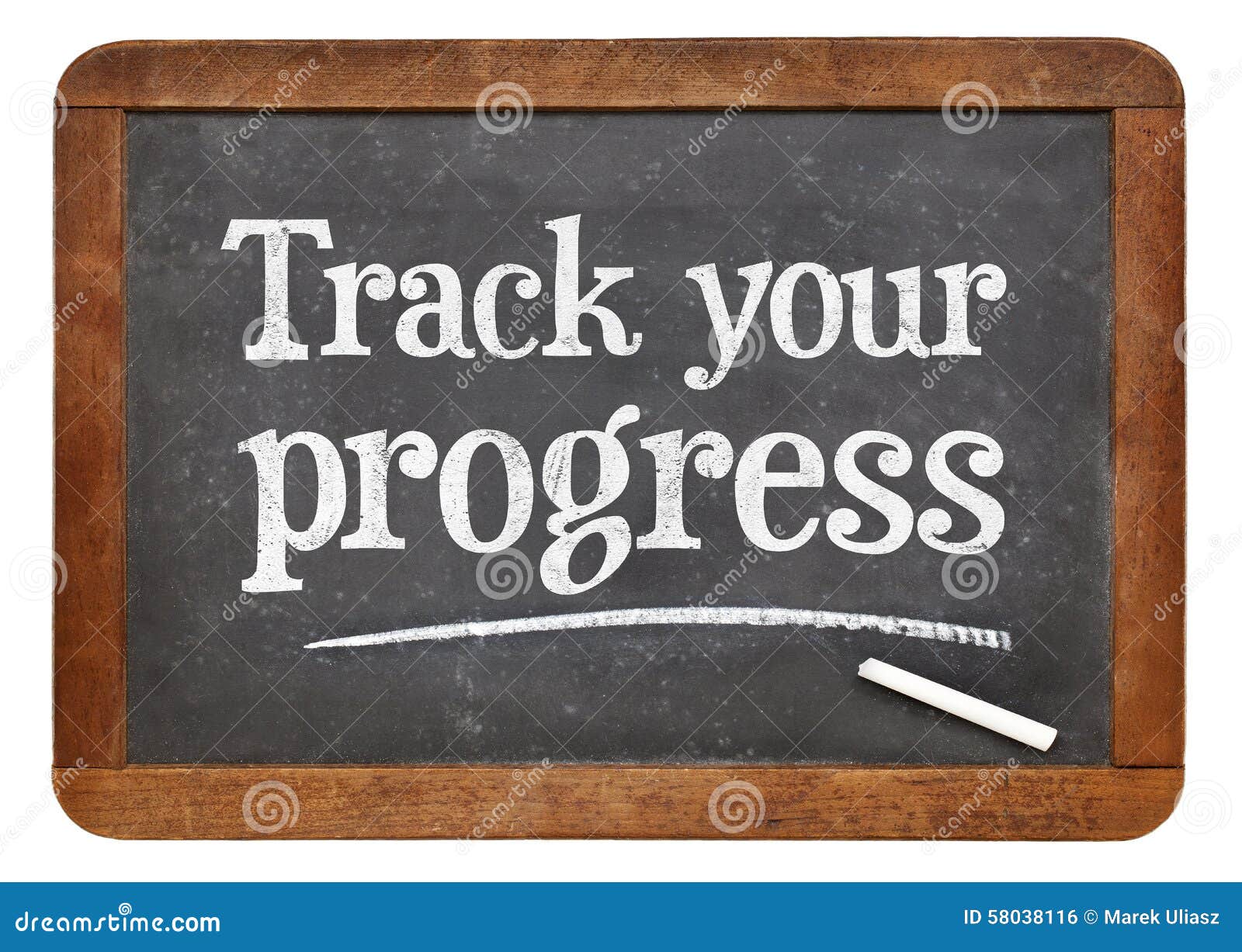 Track Your Progress Advice on Blackb Oard Stock Photo - Image of ...