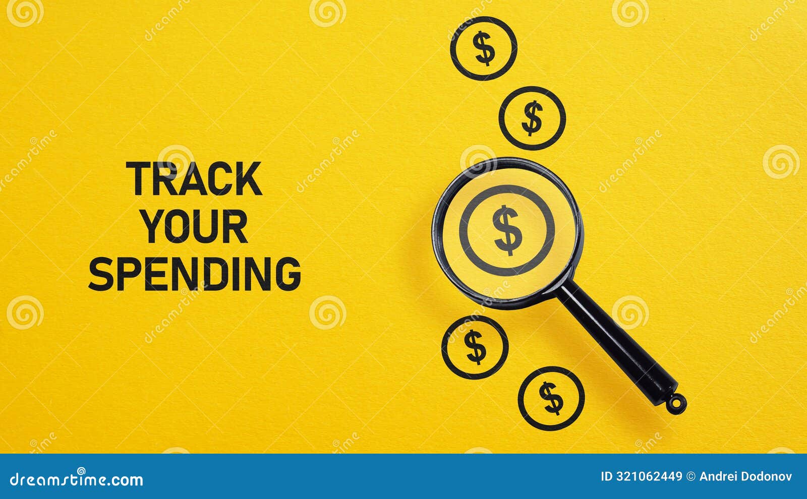 Track Your Spending is Shown As the Financial Concept Stock Image ...