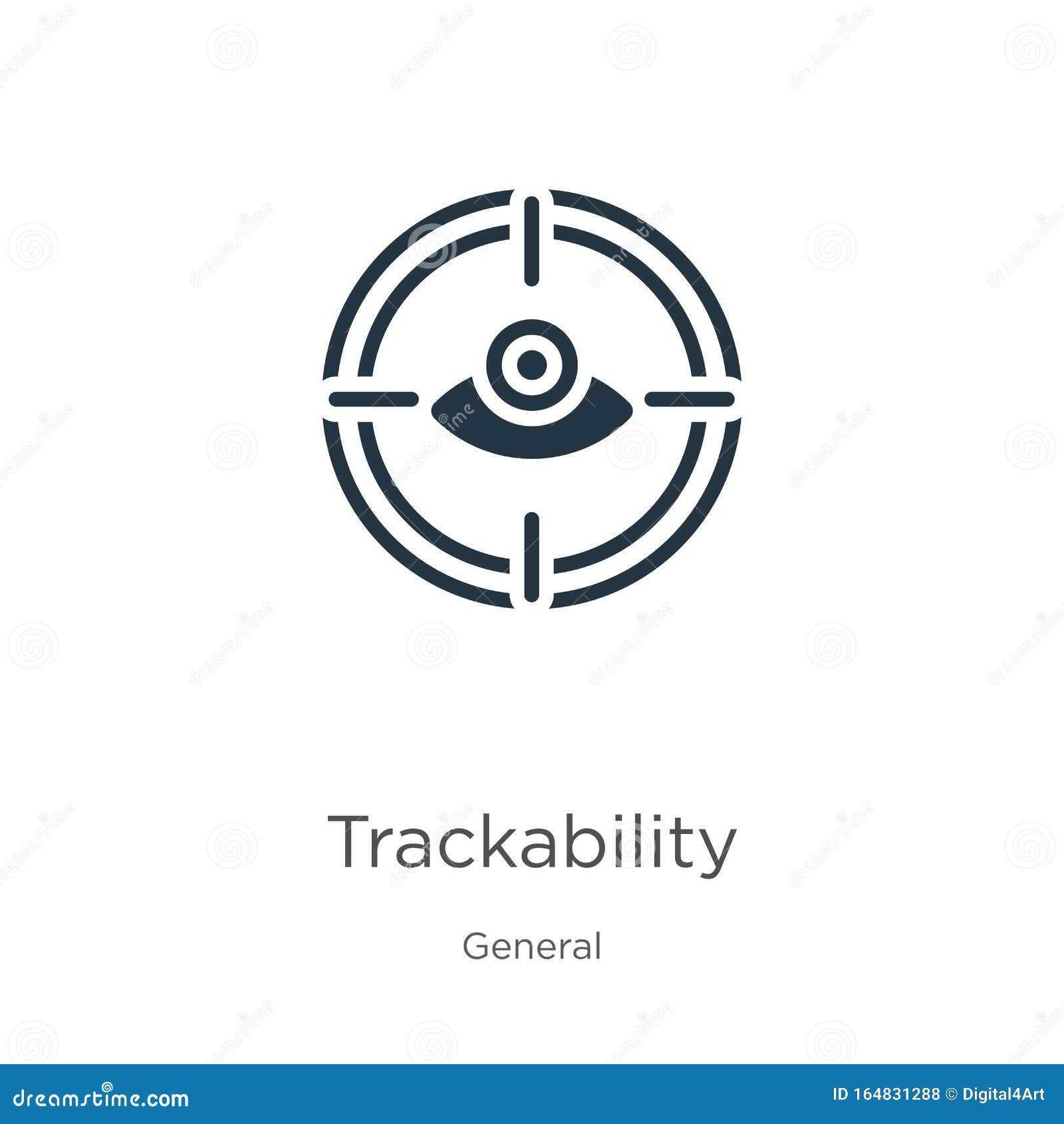 Trackability Icon Vector. Trendy Flat Trackability Icon from General ...