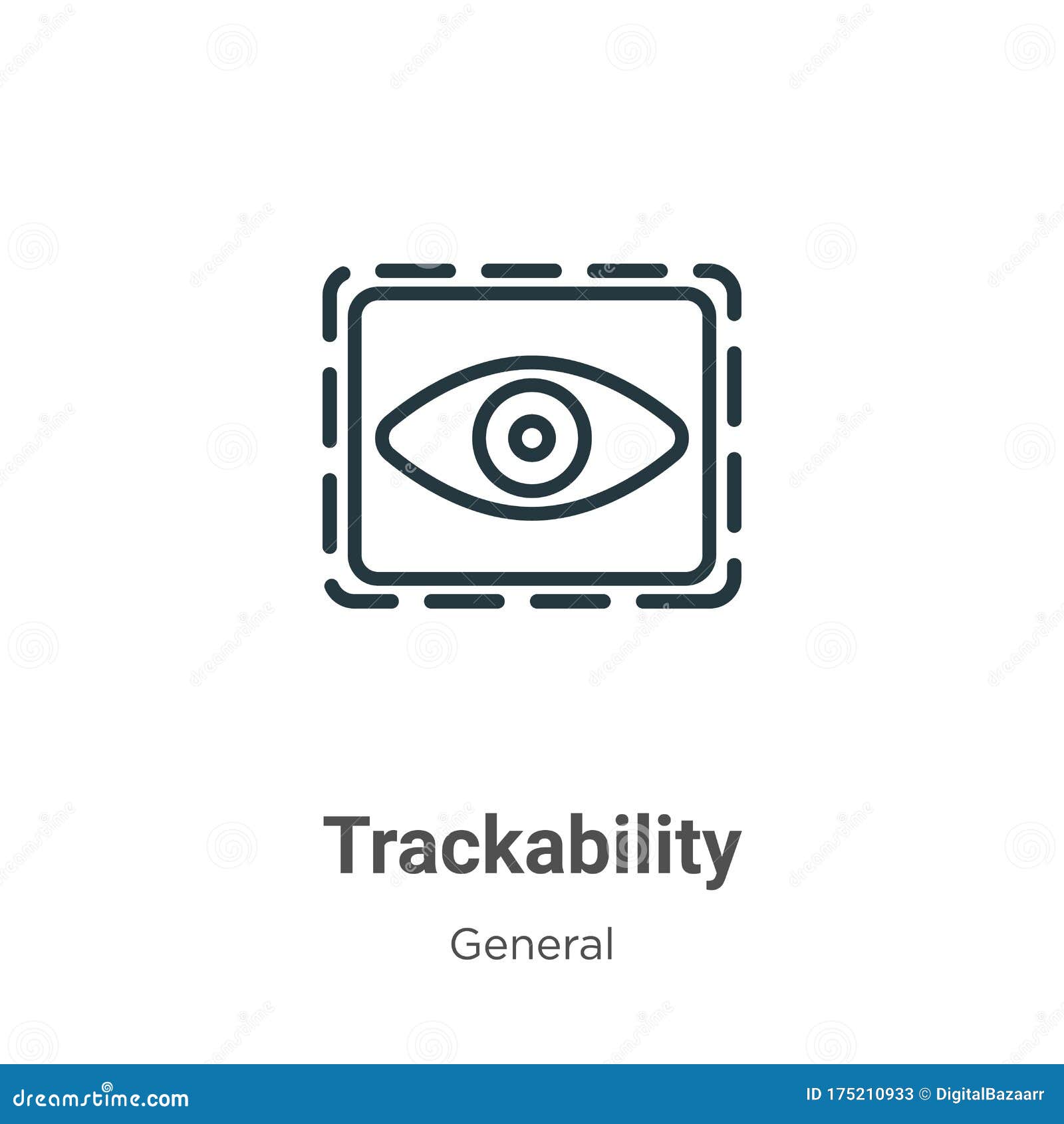 Trackability Outline Vector Icon. Thin Line Black Trackability Icon ...