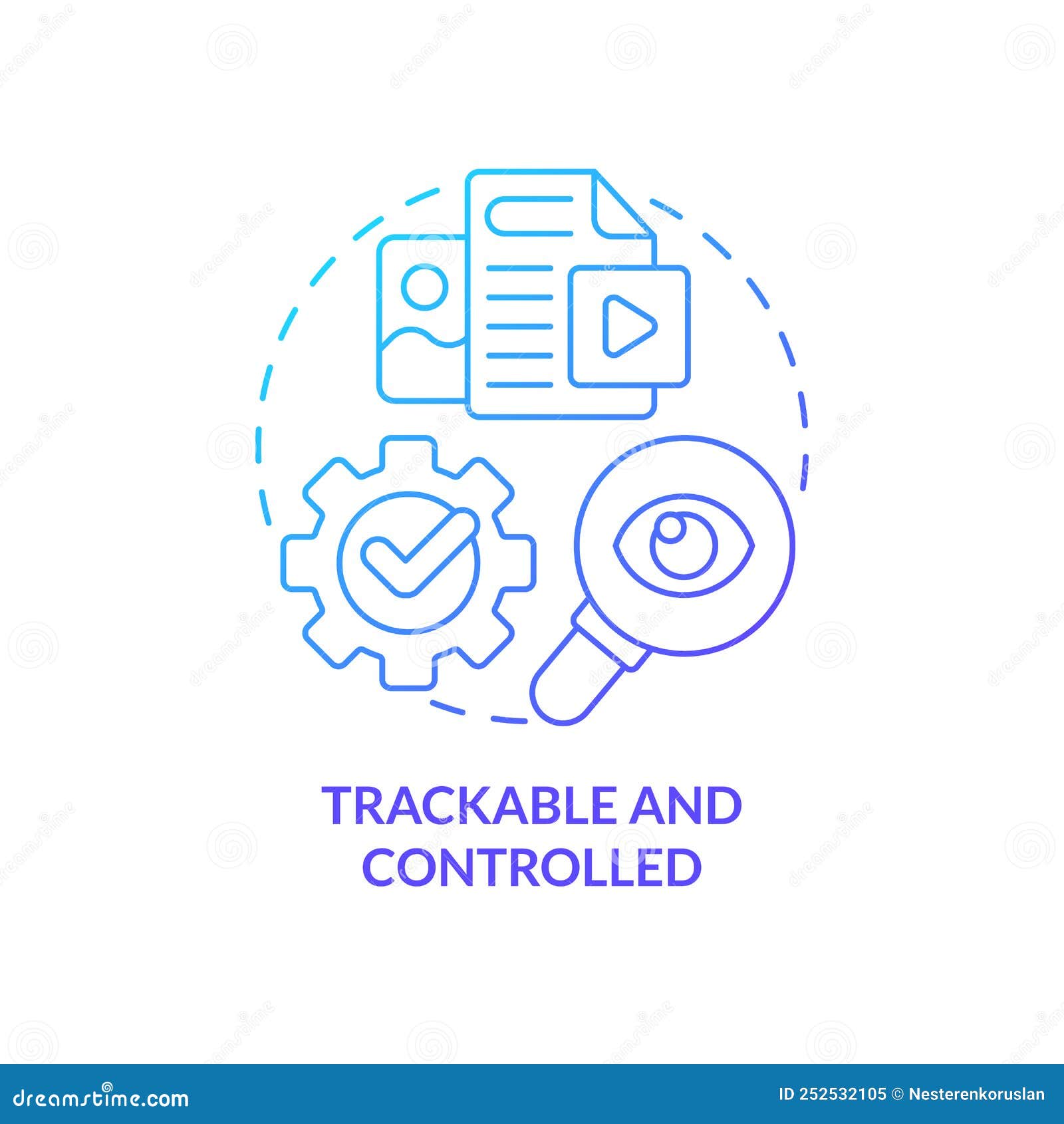 Controlled Document Text Stamp With Red Ink. Vector Illustration ...