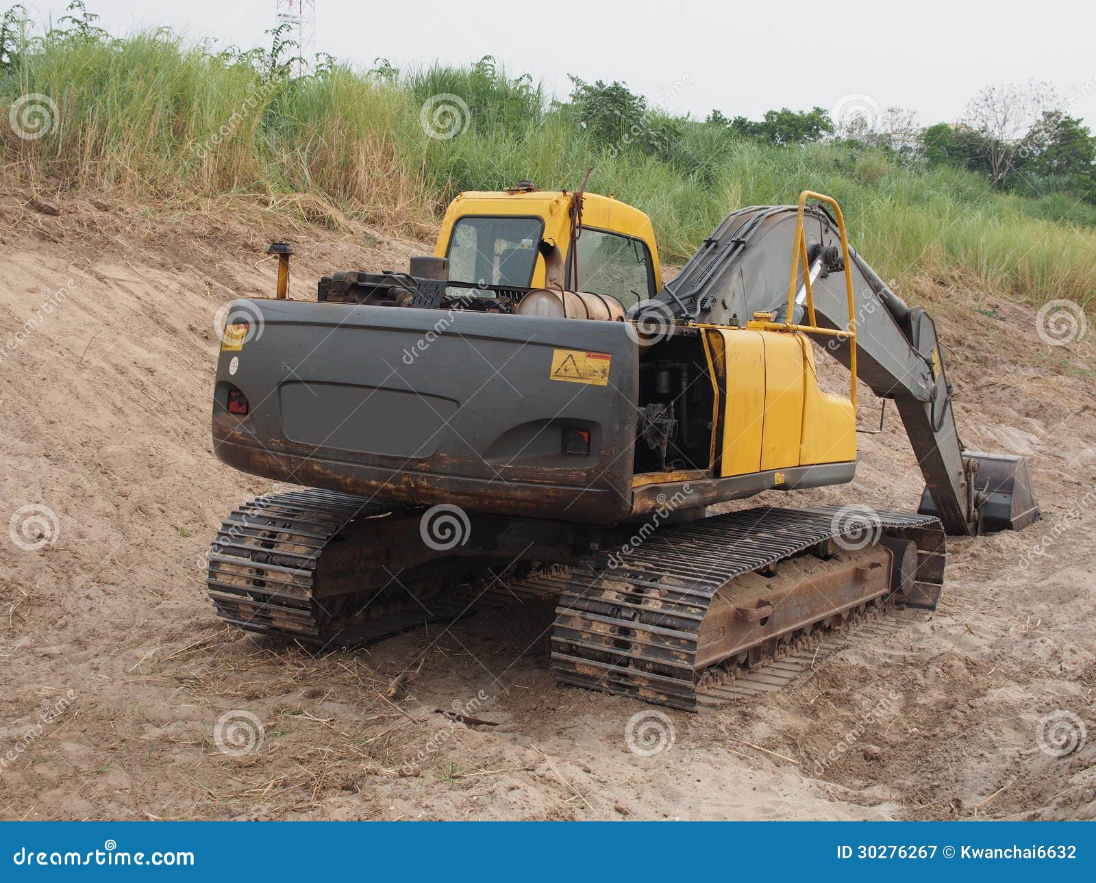 Tracked excavator stock image. Image of backhoe, loader - 30276267