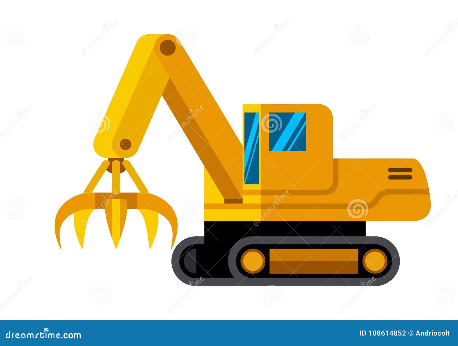 Tracked Material Handler Minimalistic Icon Stock Vector - Illustration ...