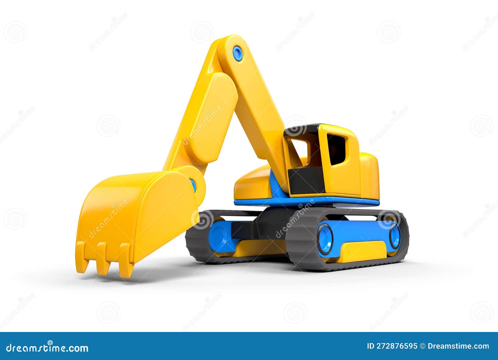 Excavator On A White Uniform Background. Backhoe Loader. 3d ... Excavator On A White Uniform Background. Backhoe Loader. 3d ...