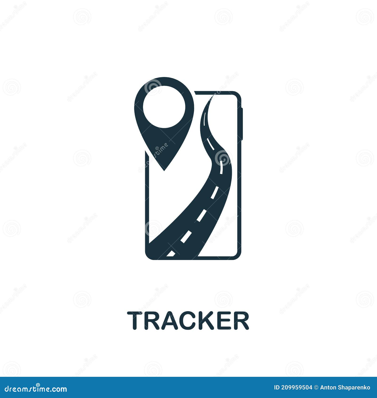 Tracker Icon. Simple Element from Technology Collection. Filled ...