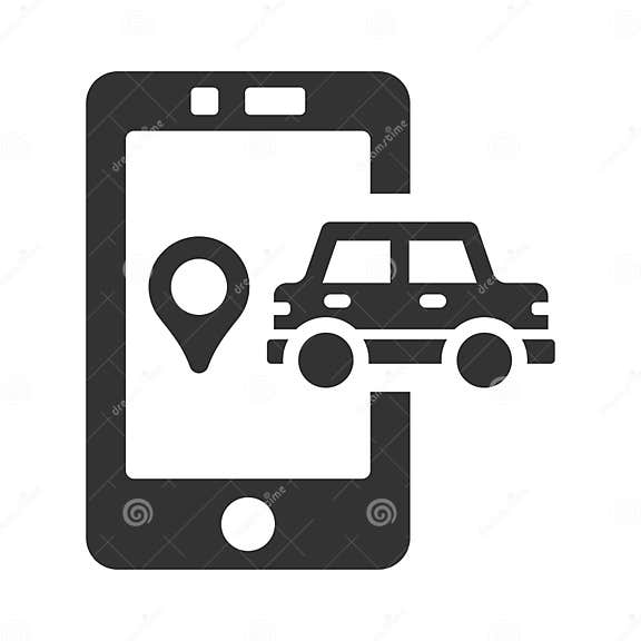 Tracking car app icon stock vector. Illustration of vehicle - 330713429