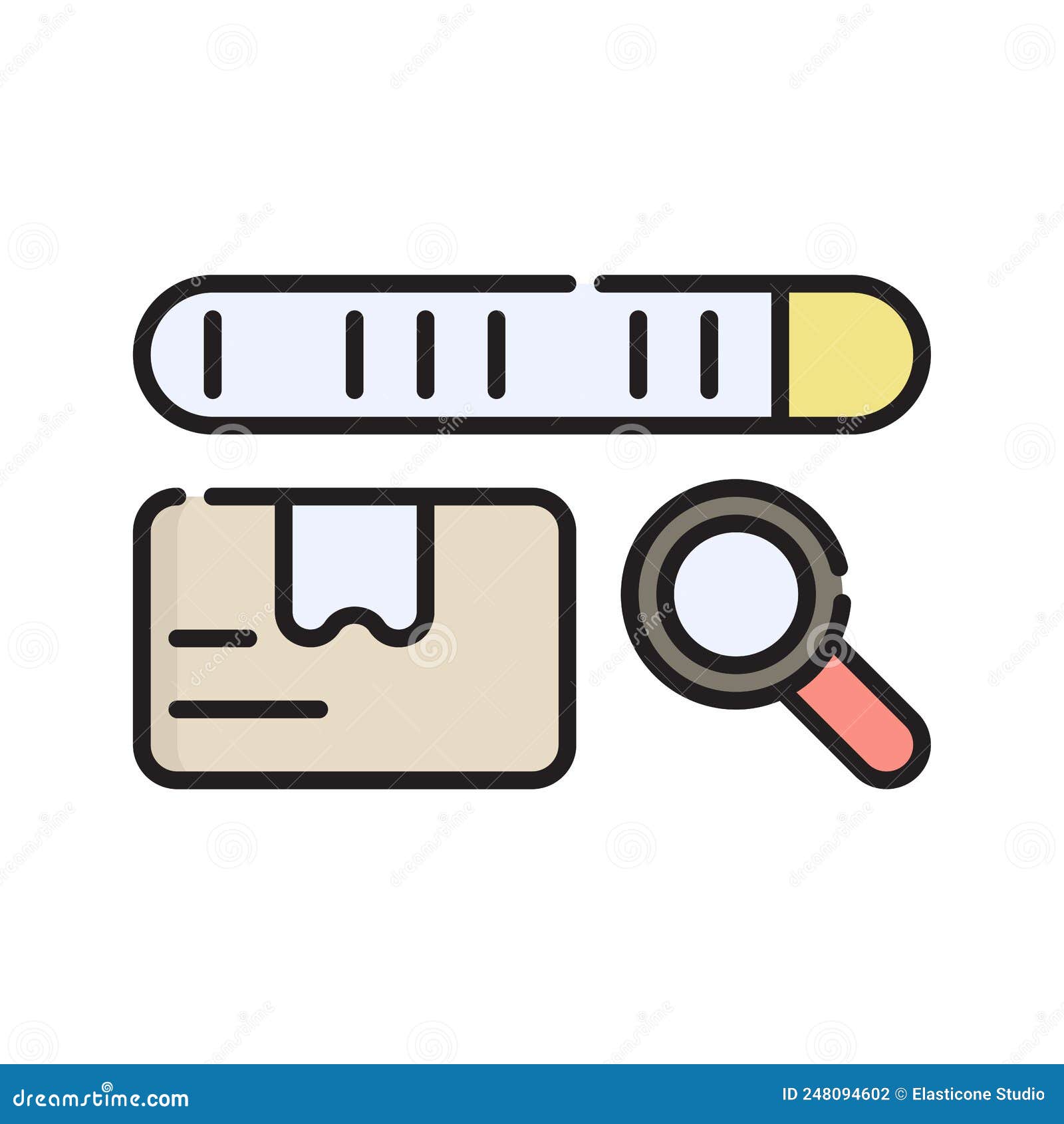 Tracking Code Icon Vector Illustration. Flat Outline Cartoon. Shopping ...