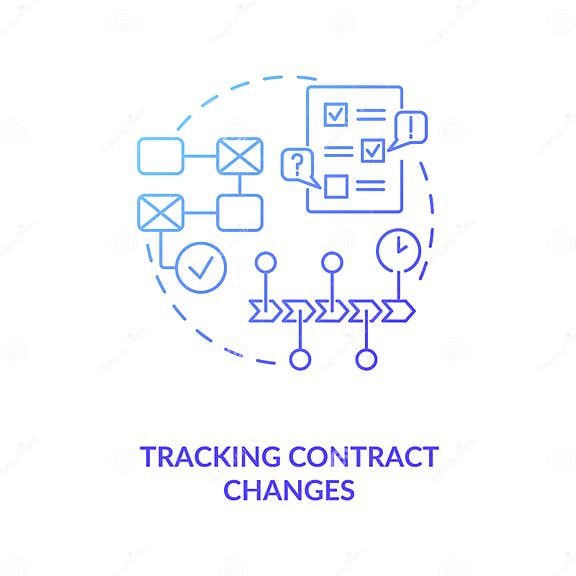 Tracking Contract Changes Concept Icon Stock Vector - Illustration of ...