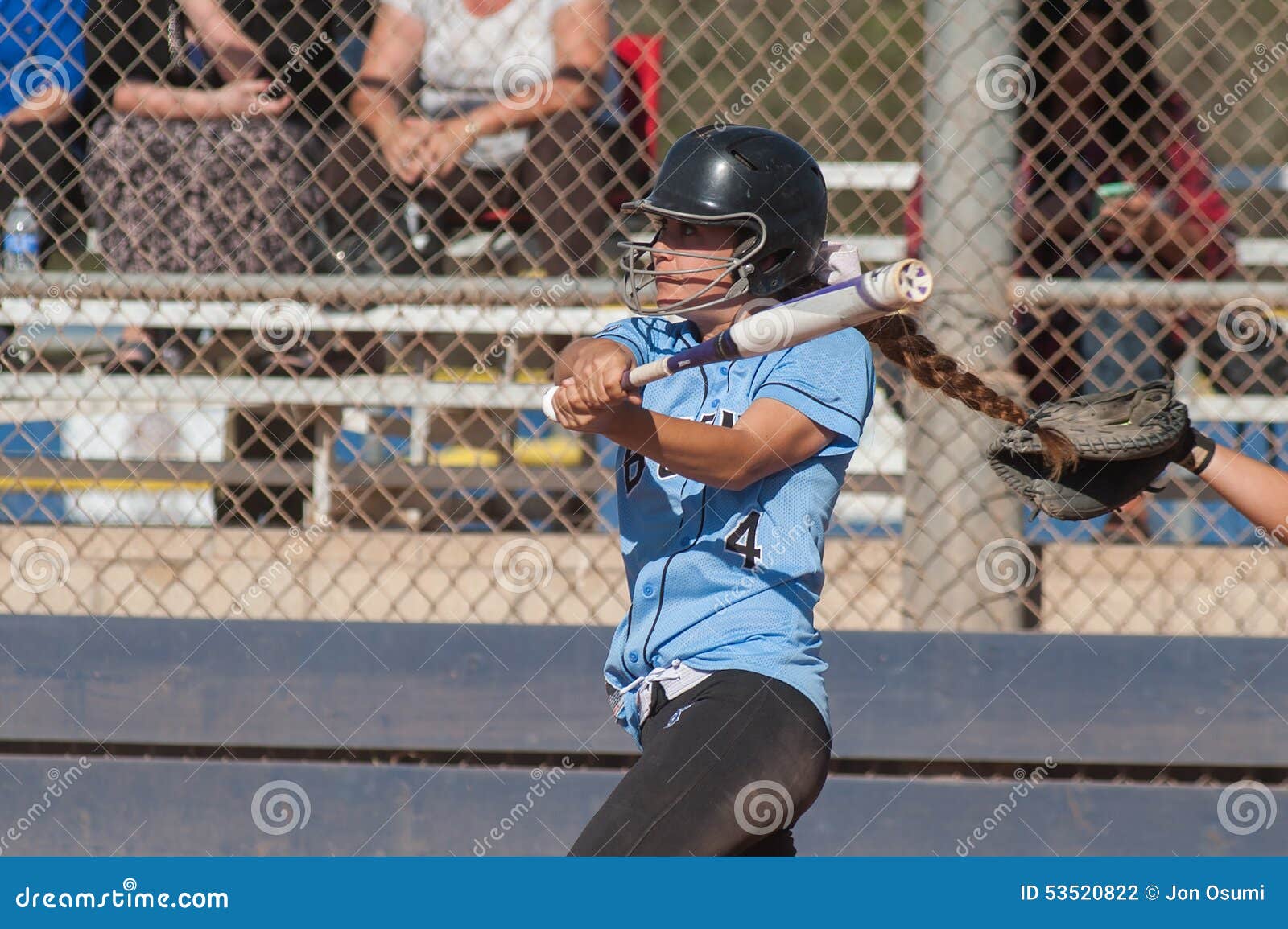 Tracking the fly ball stock photo. Image of hitting, batting - 53520822
