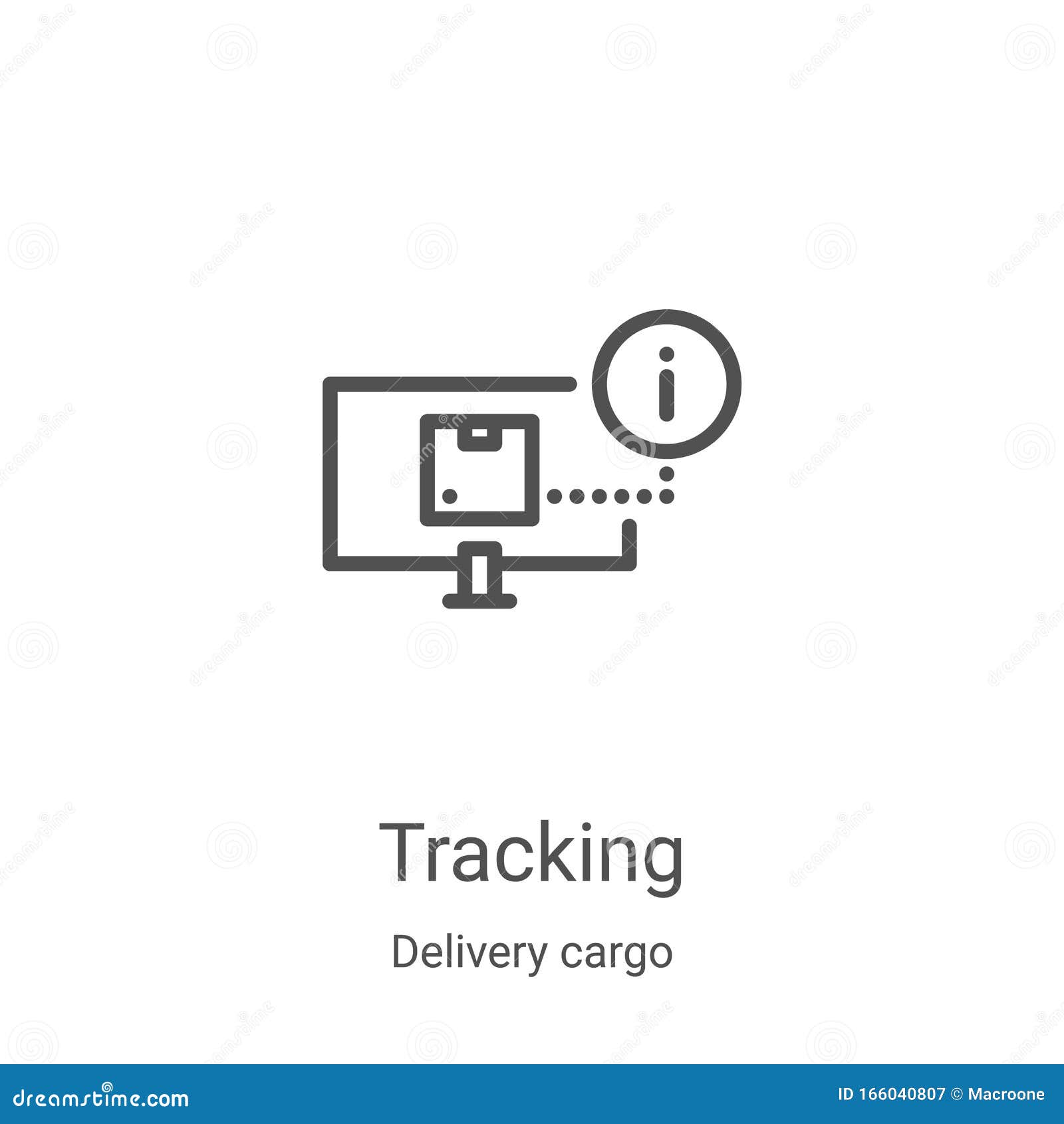 Tracking Icon Vector from Delivery Cargo Collection. Thin Line Tracking ...
