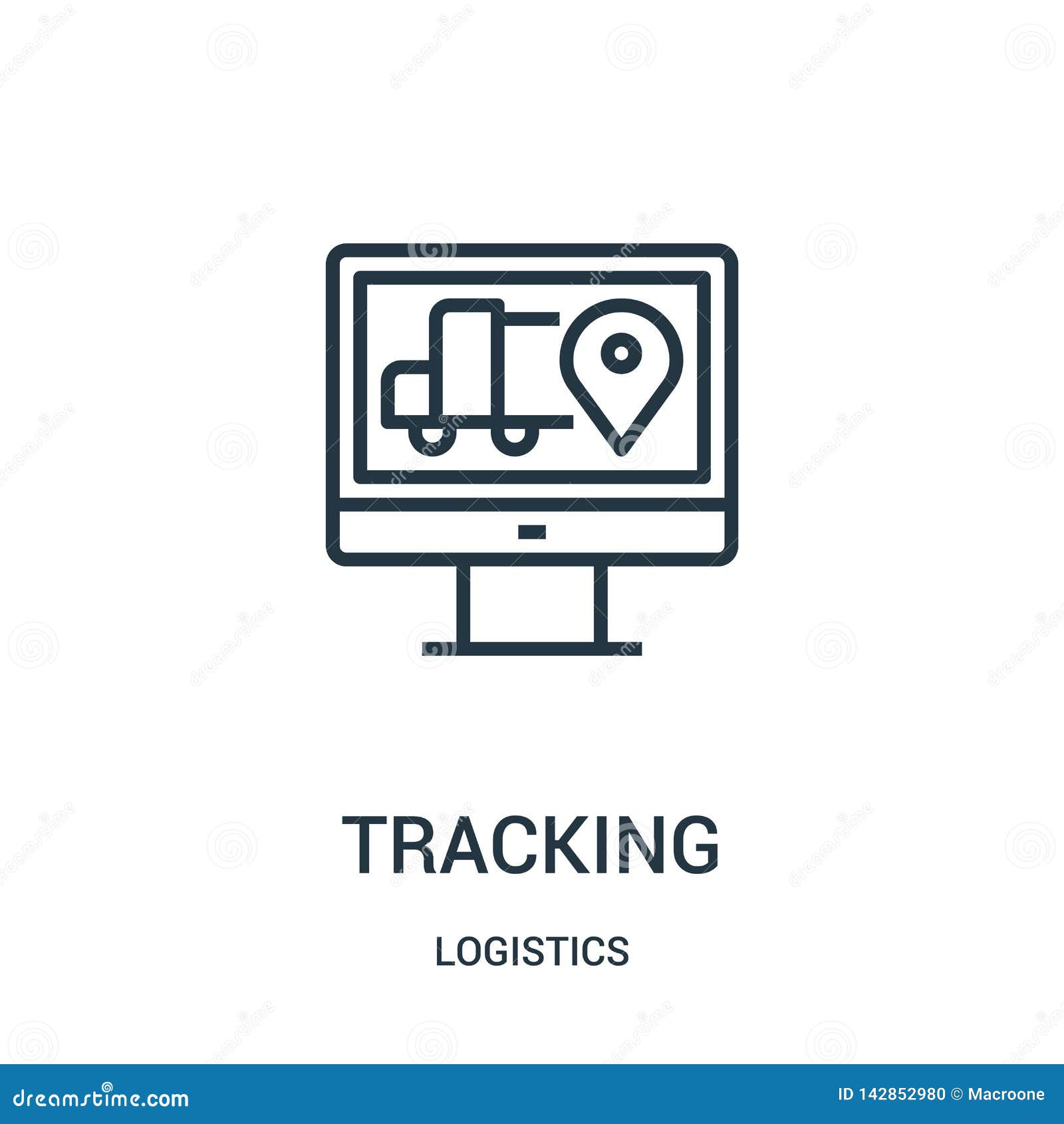 Tracking Icon Vector from Logistics Collection. Thin Line Tracking ...