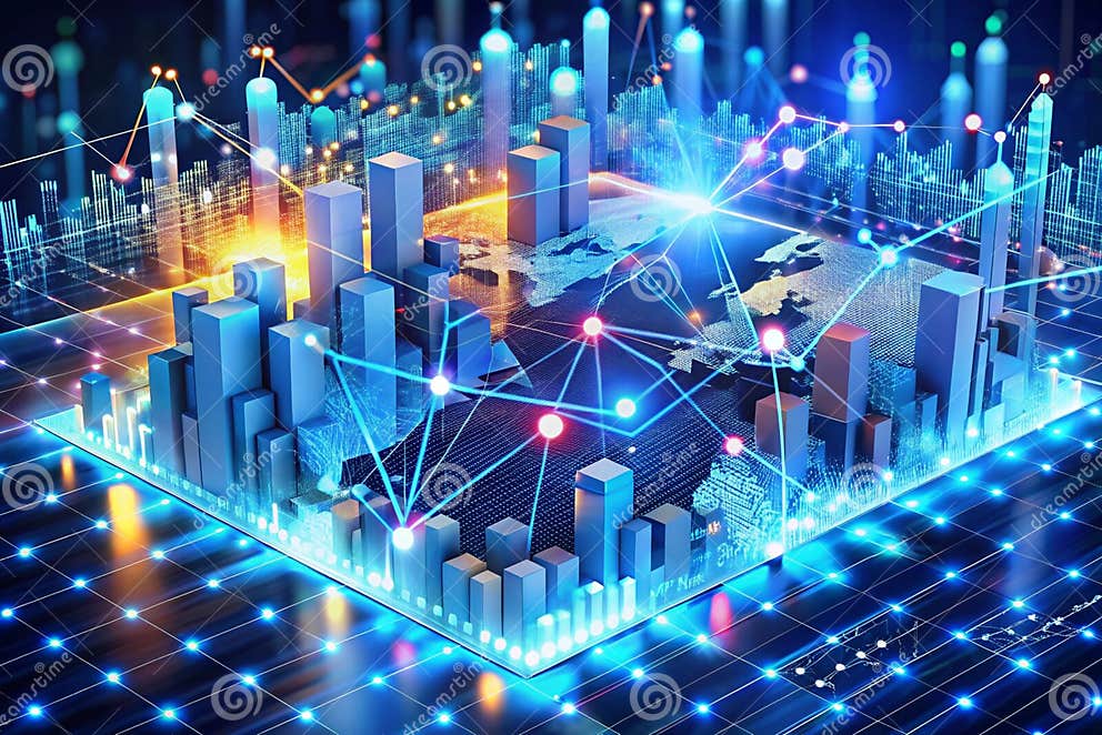 Tracking Information in 3D: Big Data Visualization and Analysis Stock ...