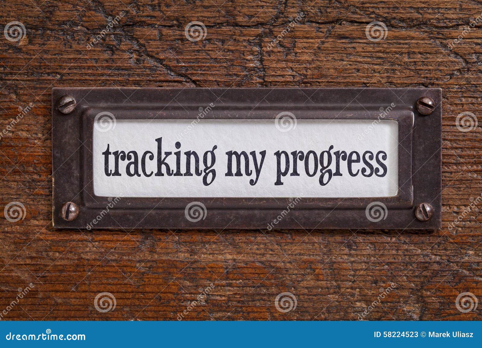 Tracking My Progress - File Cabinet Label Stock Image - Image of ...