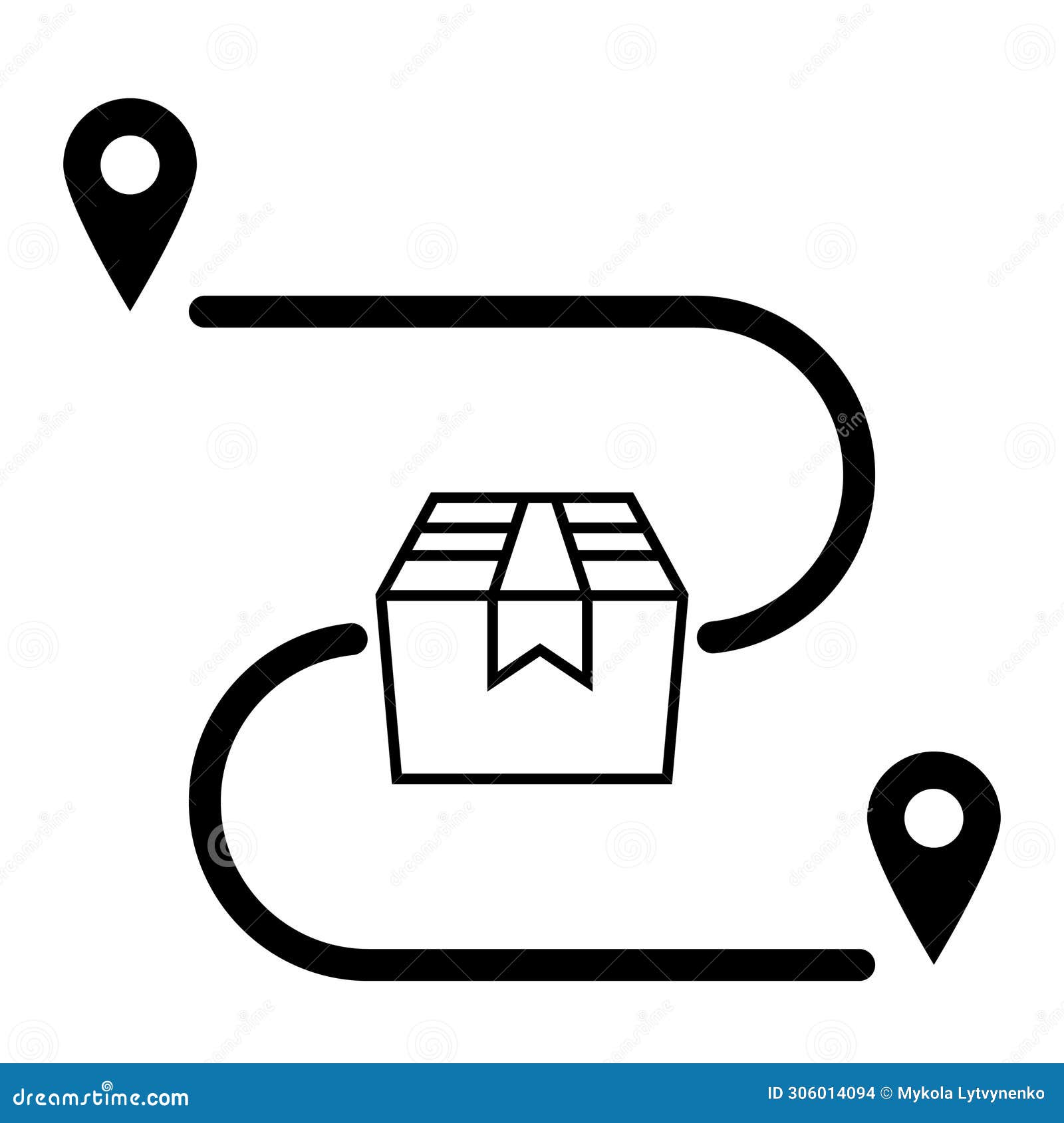 Tracking Parcel Delivery Route, Ordering Goods Online Store Delivery ...