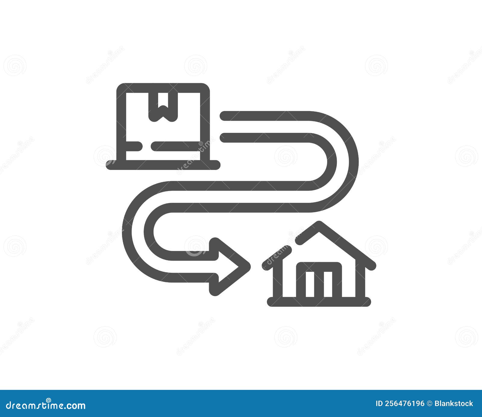 Tracking Parcel Line Icon. Package Location Sign. Vector Stock Vector ...