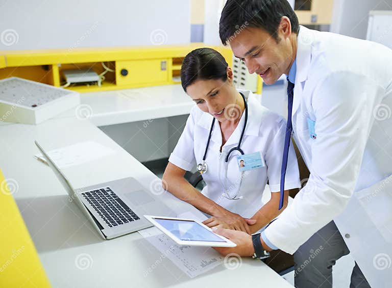 Tracking the Patients Progress in Real Time. a Medical Team Going ...