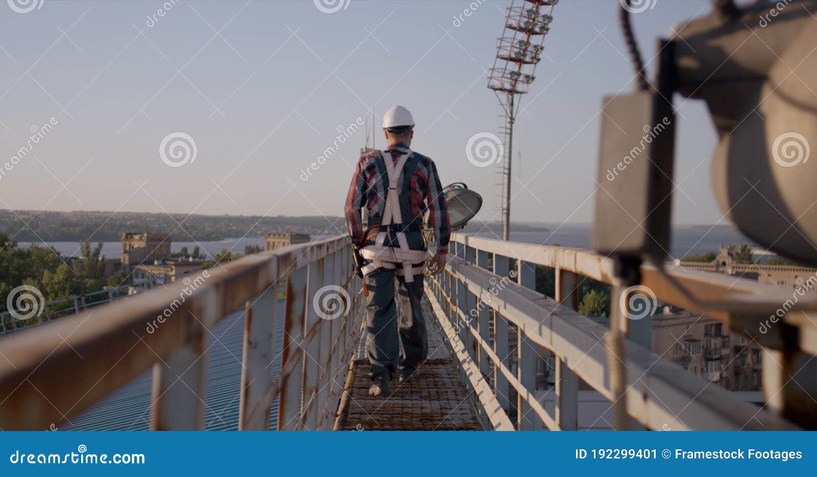 Engineer Walking In Shipping Container Yard, Dock Foreman Worker ...