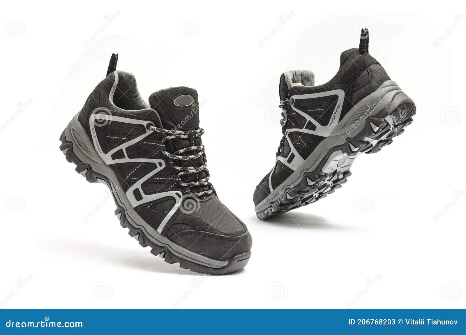 Tracking Sneakers Men`s Shoes Isolated on White Stock Image - Image of ...