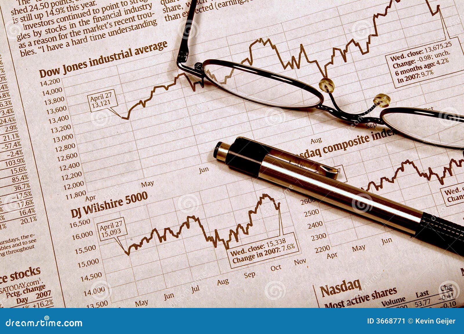 Tracking the Stock Market stock image. Image of watch - 3668771