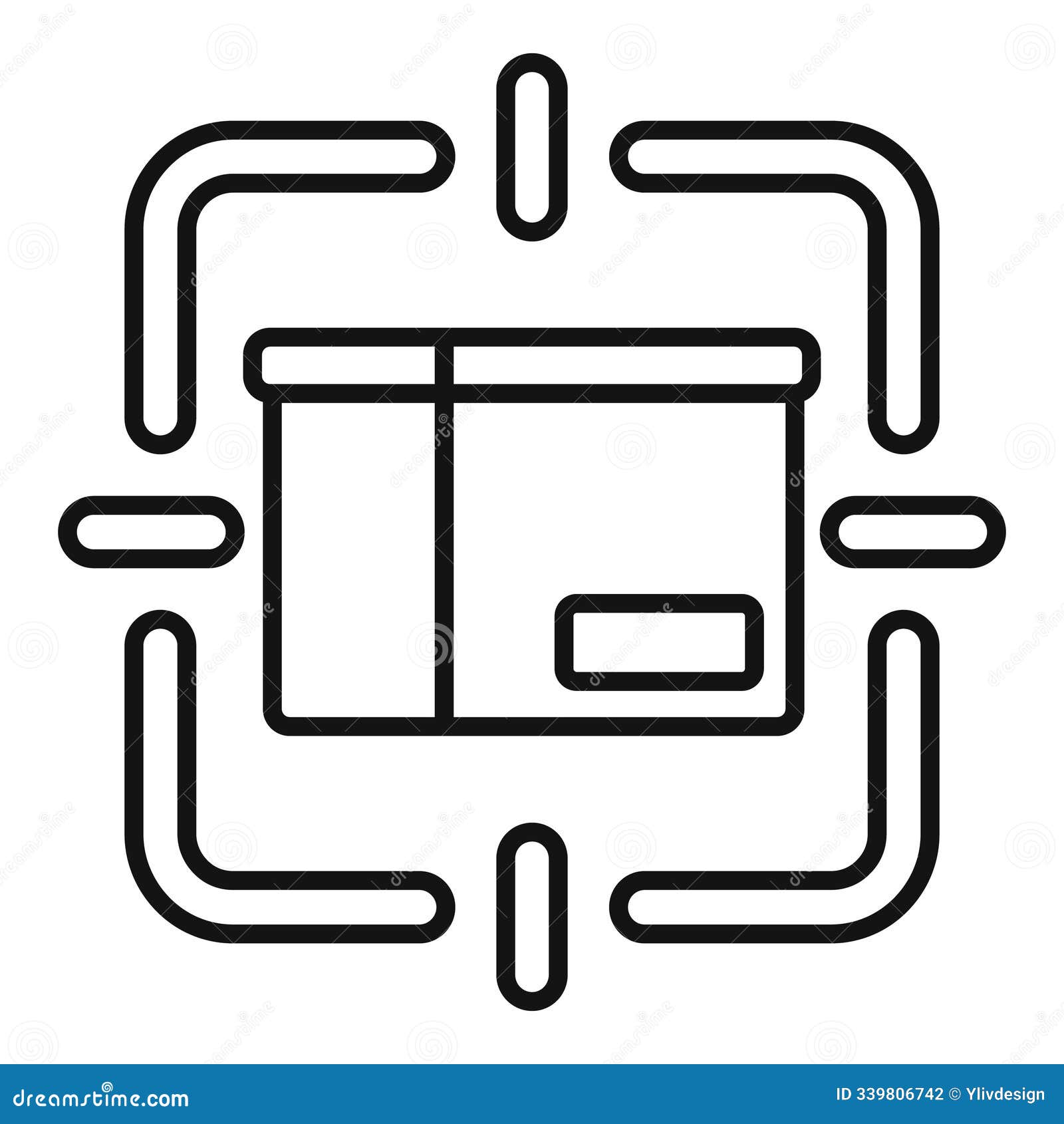 Tracking System Detecting Parcel during Delivery Process Icon Stock ...