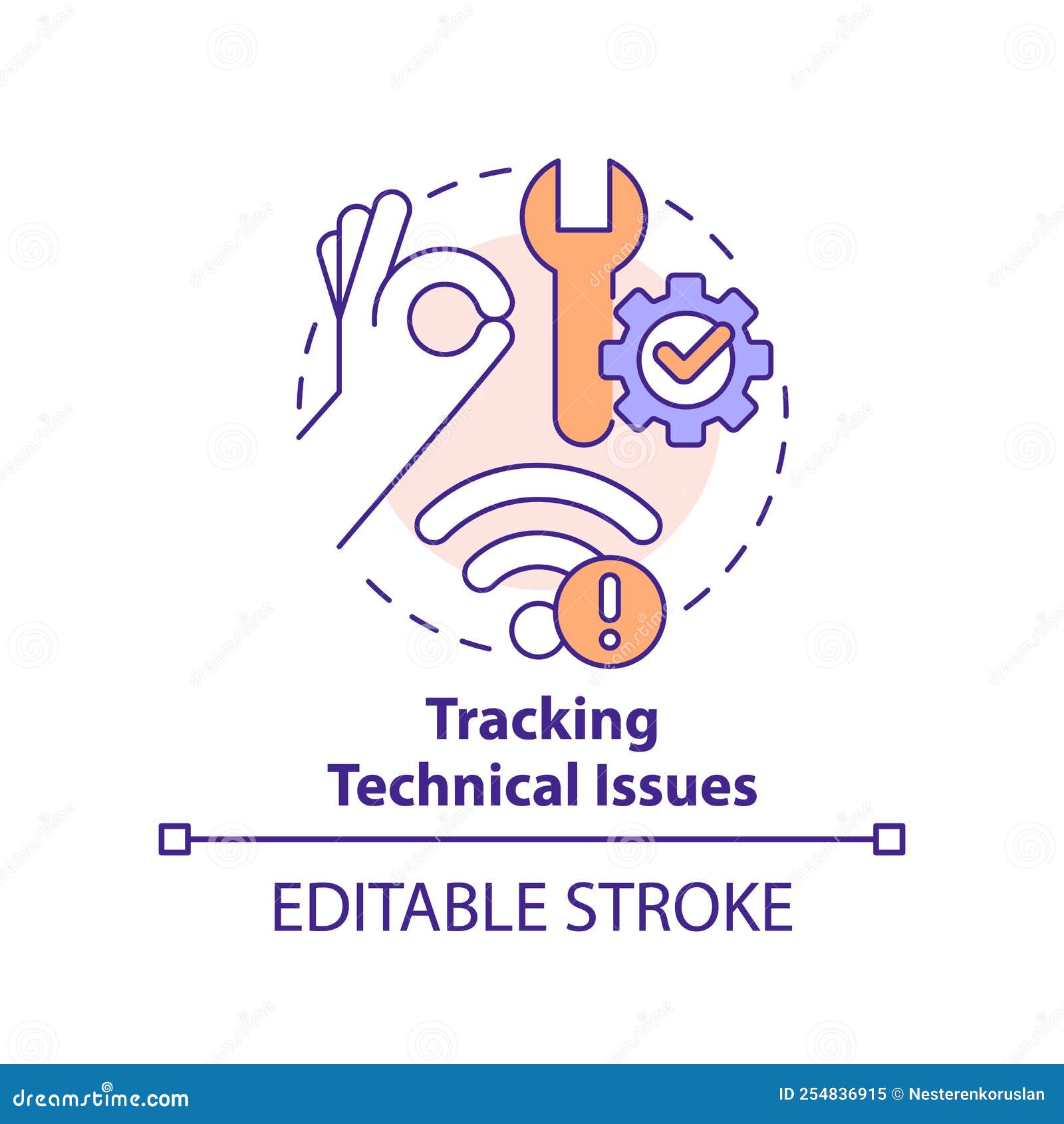 Tracking Technical Issues Concept Icon Stock Vector - Illustration of ...