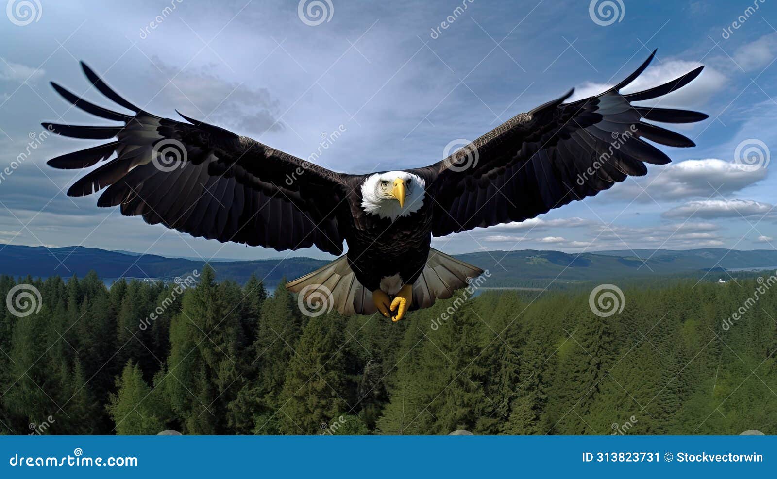 Tracking technology eagle stock illustration. Illustration of analysis ...