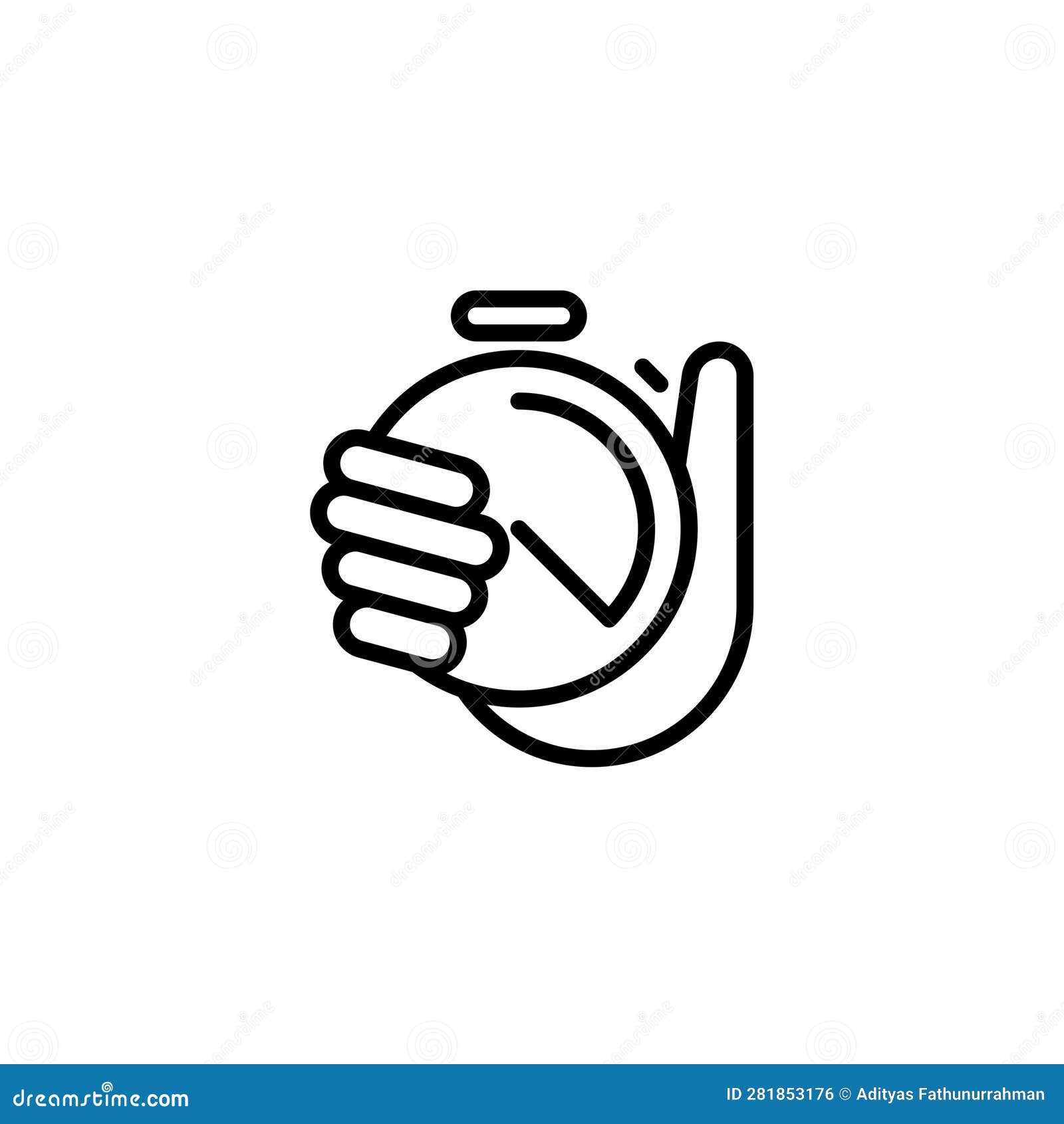 Tracking Time with a Hand Stopwatch for Efficiency Stock Vector ...