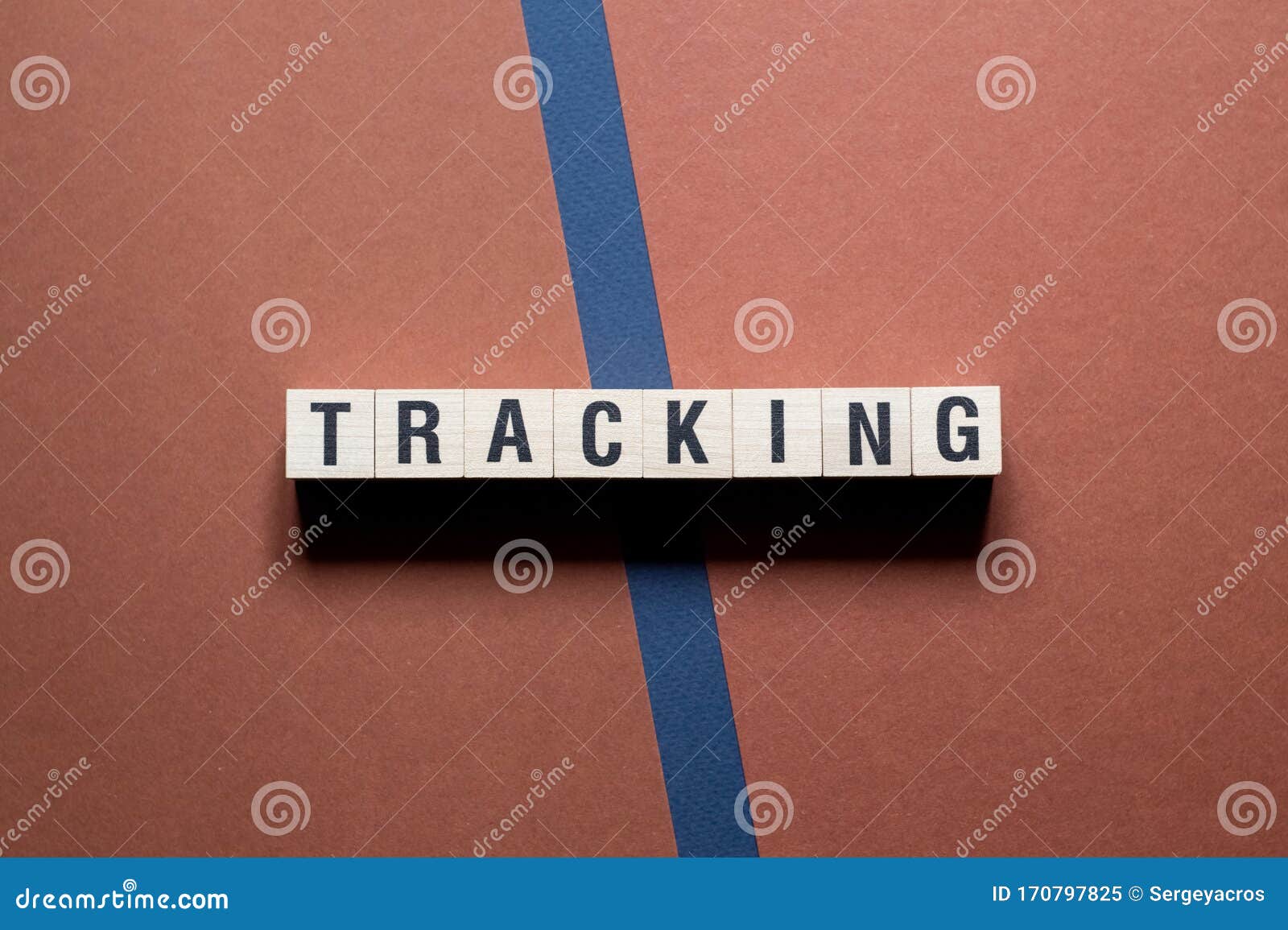 Tracking Word Concept on Cubes Stock Image - Image of action, green ...