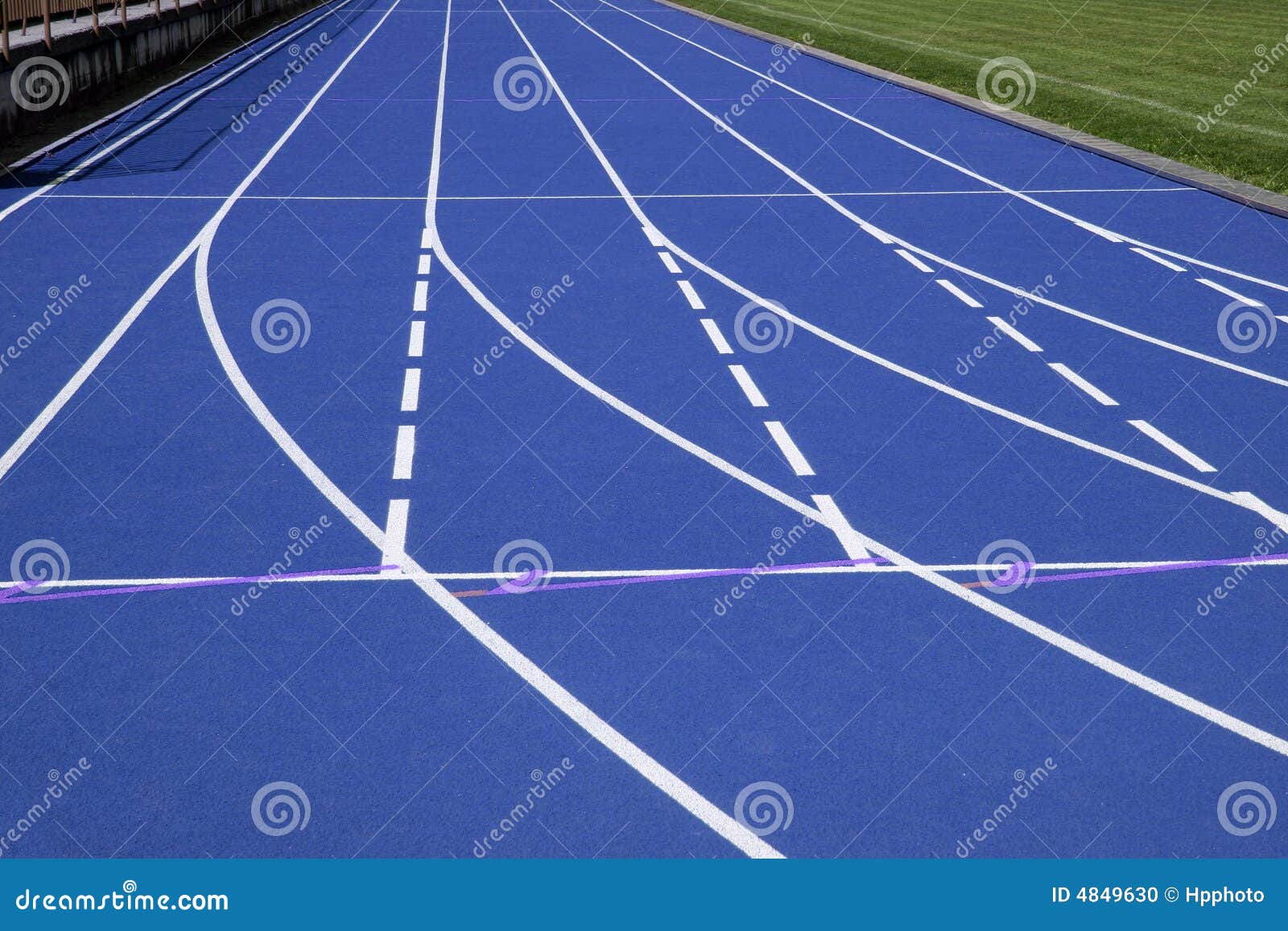 Tracks on blue field stock photo. Image of distance, finish - 4849630